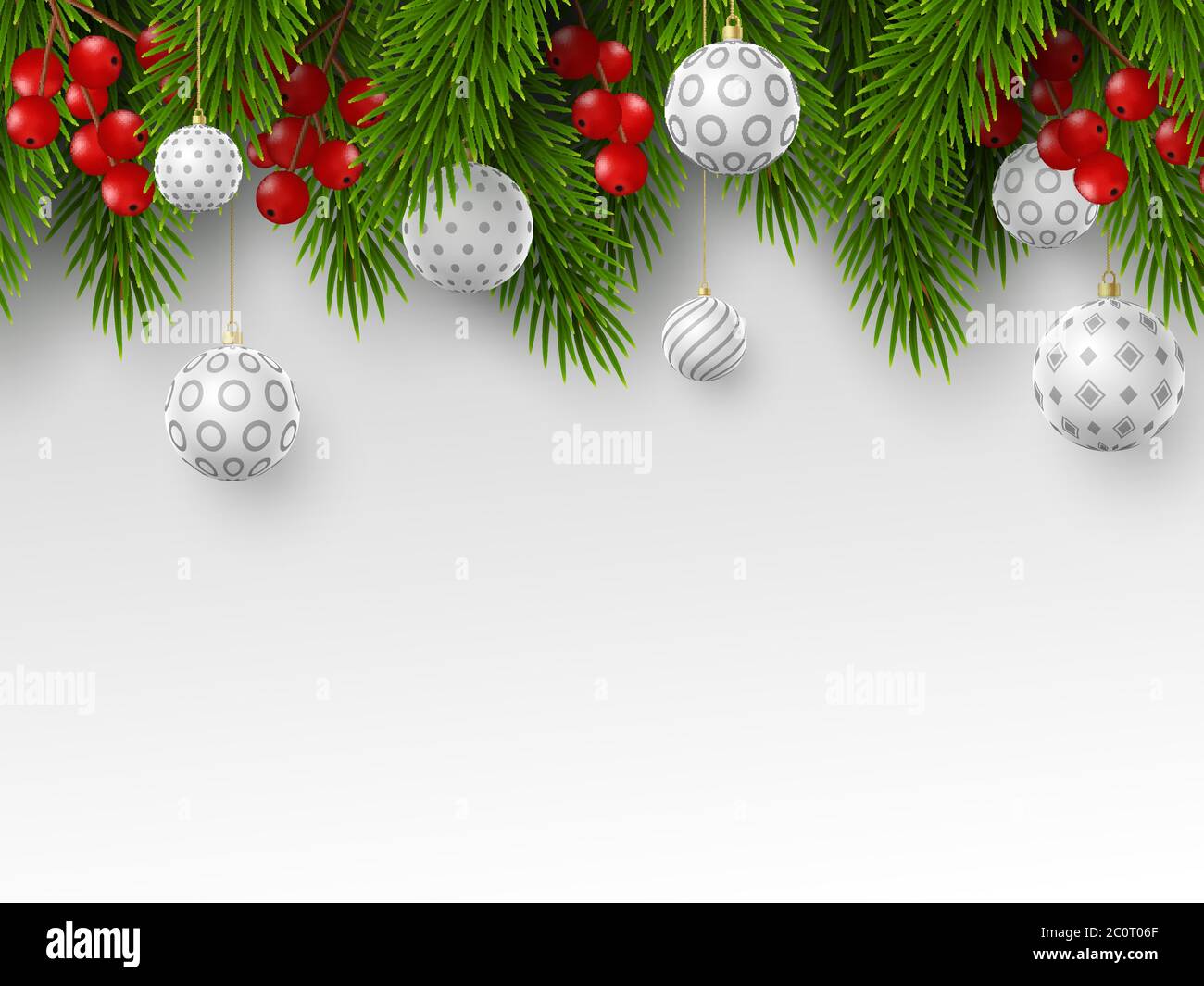Christmas wreath balls vector Stock Vector Images - Alamy