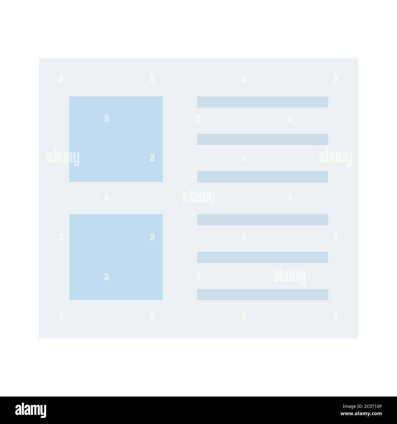 Website web page with icons, images and text flat icon vector isolated ...