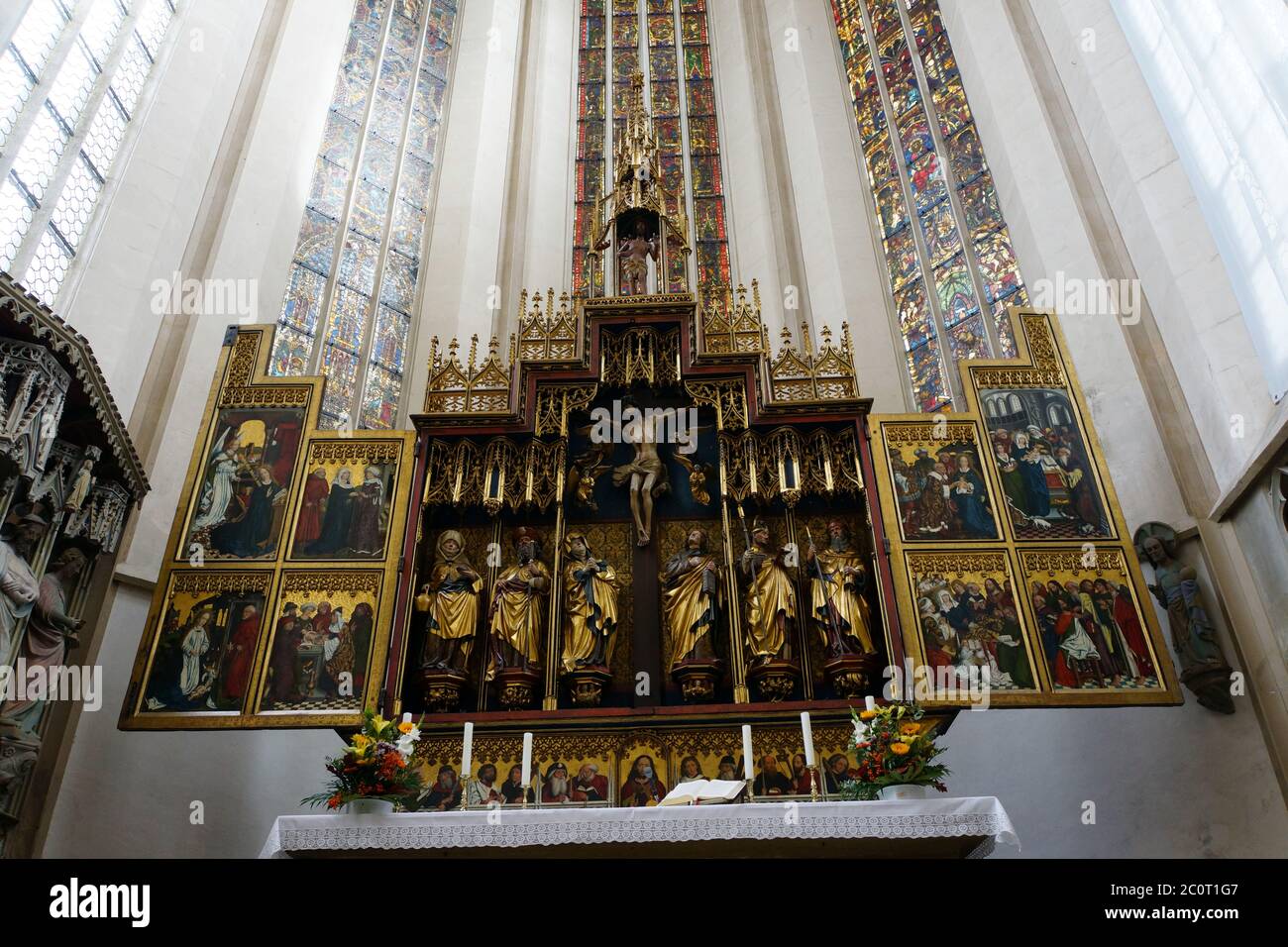 High altar, St. Jacob's Church Stock Photo - Alamy
