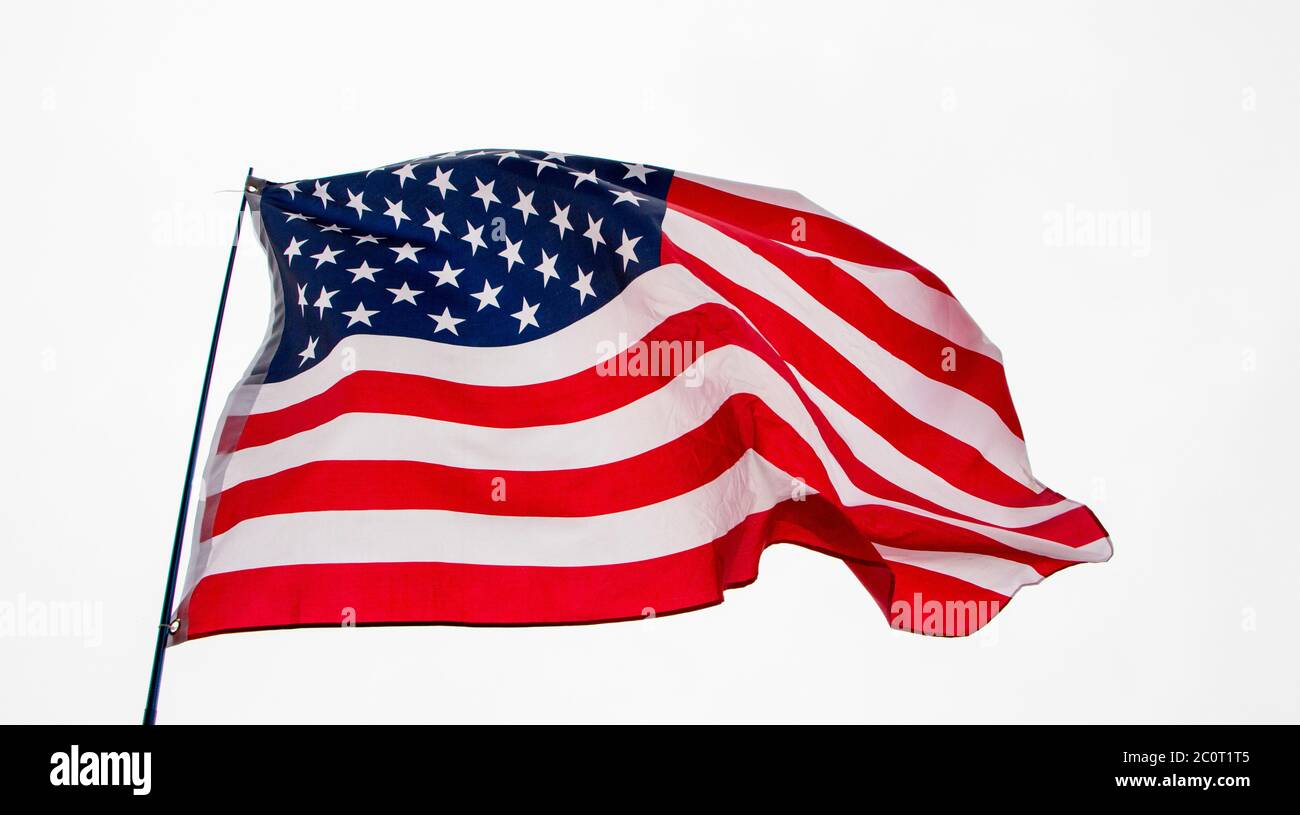 Flag of United States of America USA Raised Up in The Sky Stock Photo ...