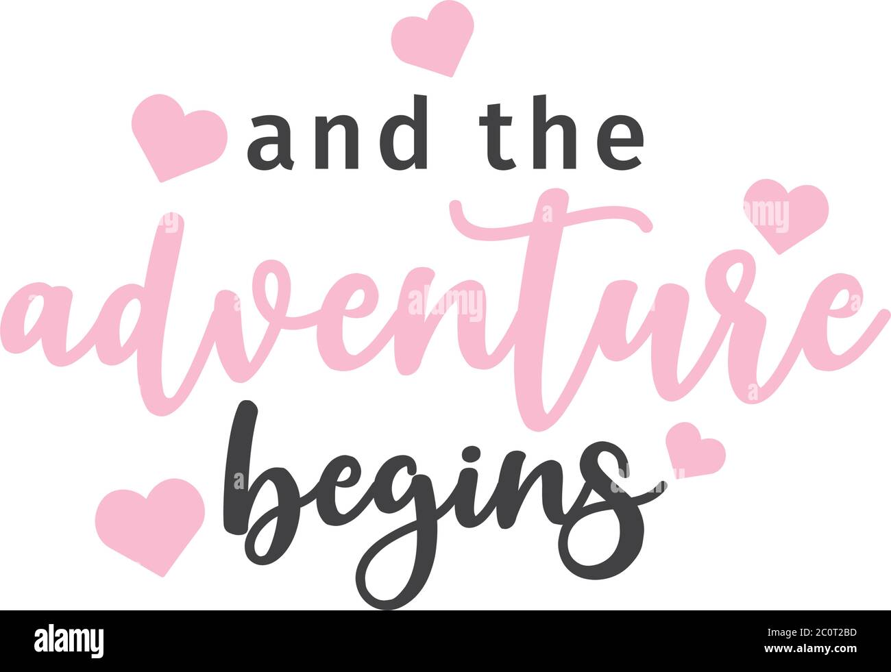 And so the adventure begins wedding Stock Vector Images - Alamy