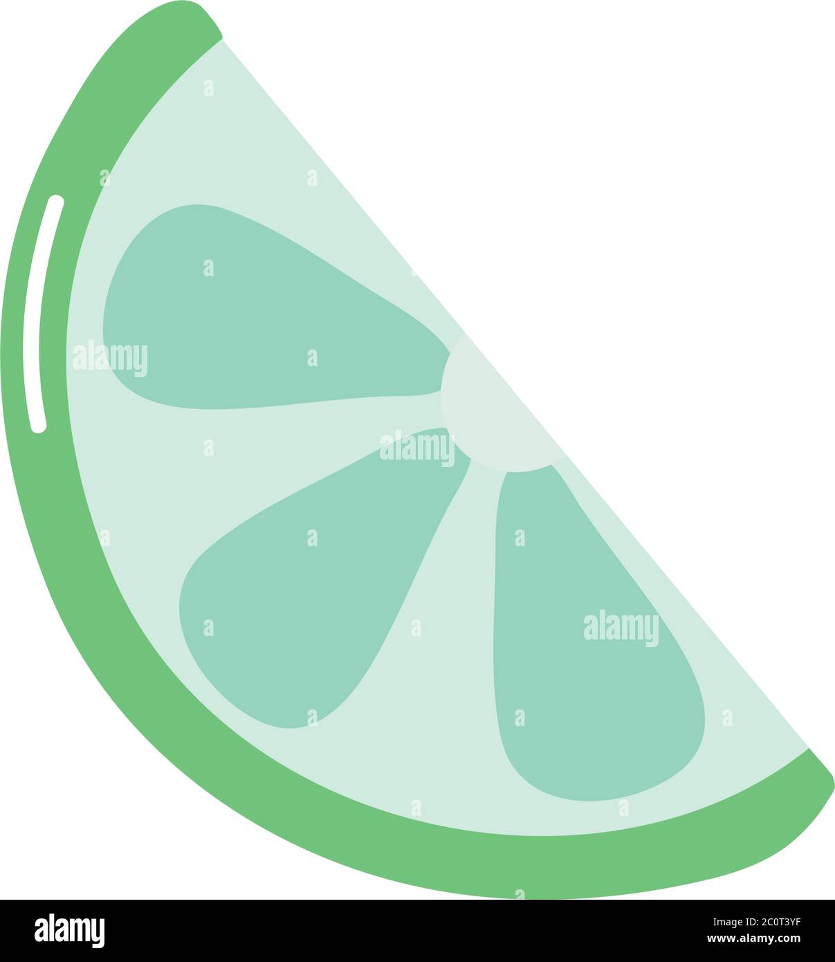 lemon slice icon over white background, flat style, vector illustration ...