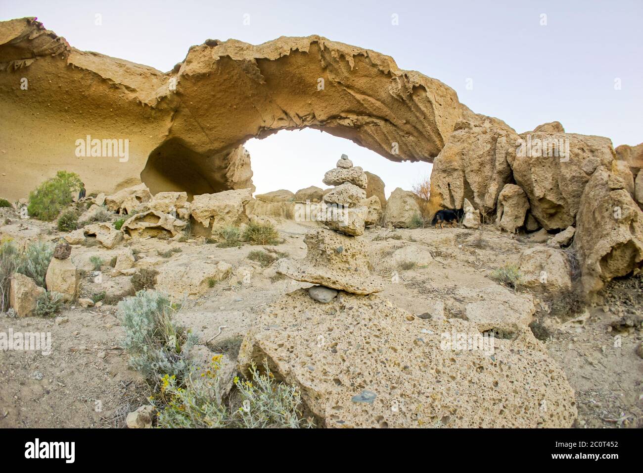 Natural Arch in the Desert Stock Photo - Alamy