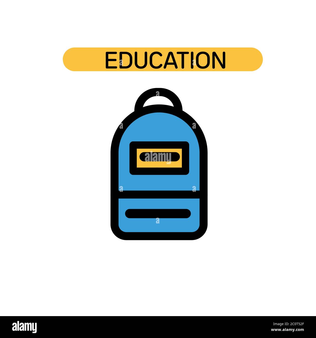 School bag child education icon vector symbol Stock Vector Image & Art ...