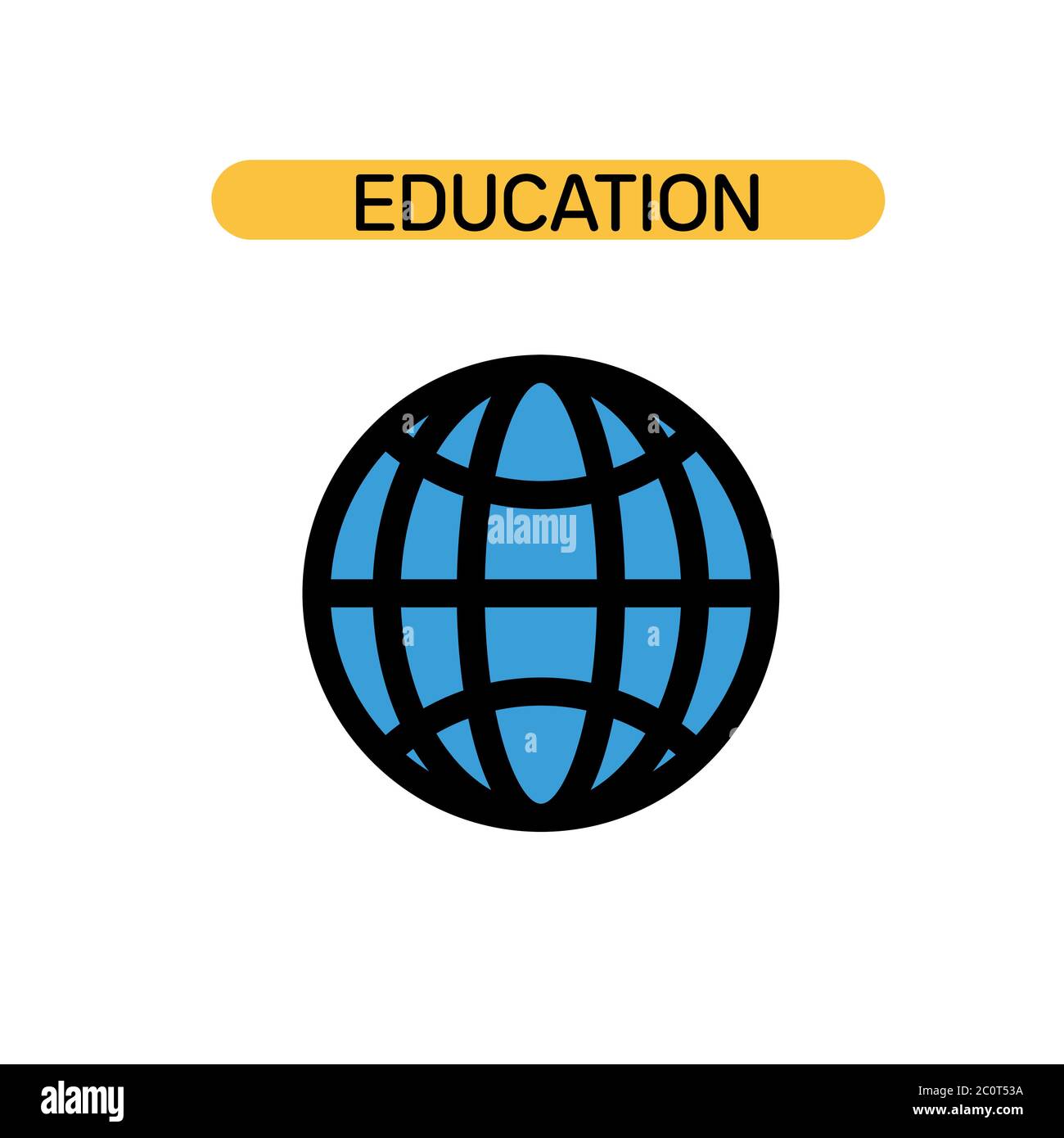 Globe education icon vector symbol Stock Vector Image & Art - Alamy