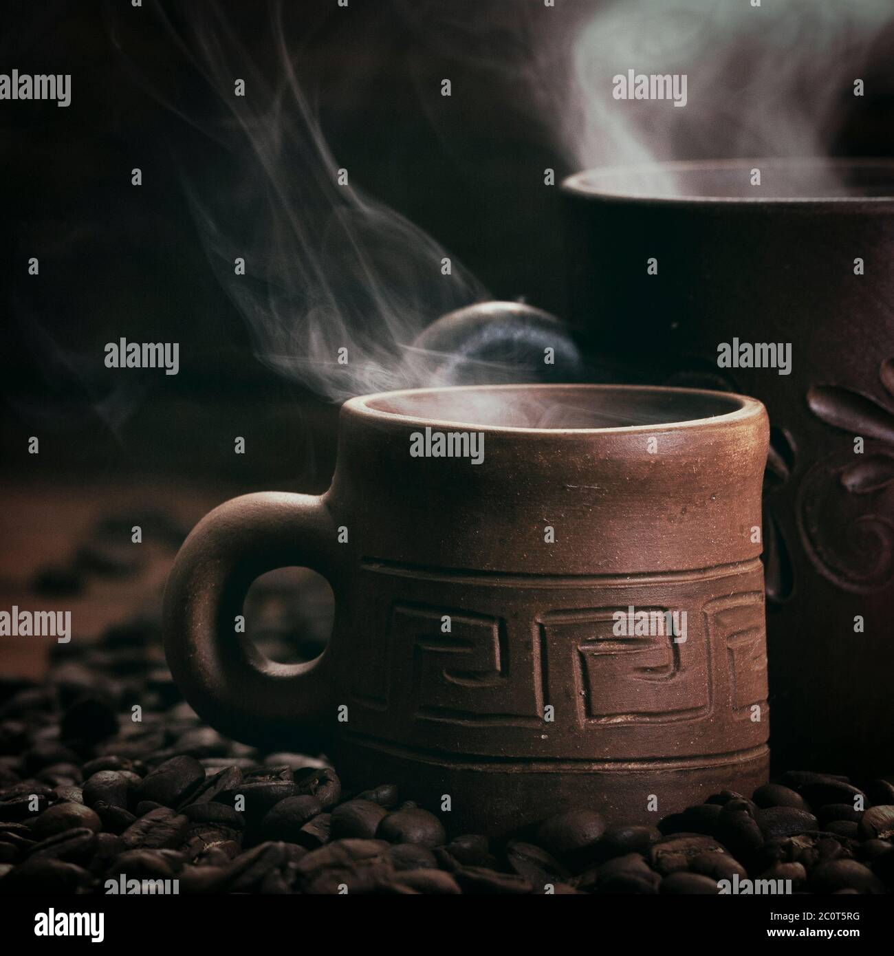 Clay pot coffee beans hi-res stock photography and images - Alamy