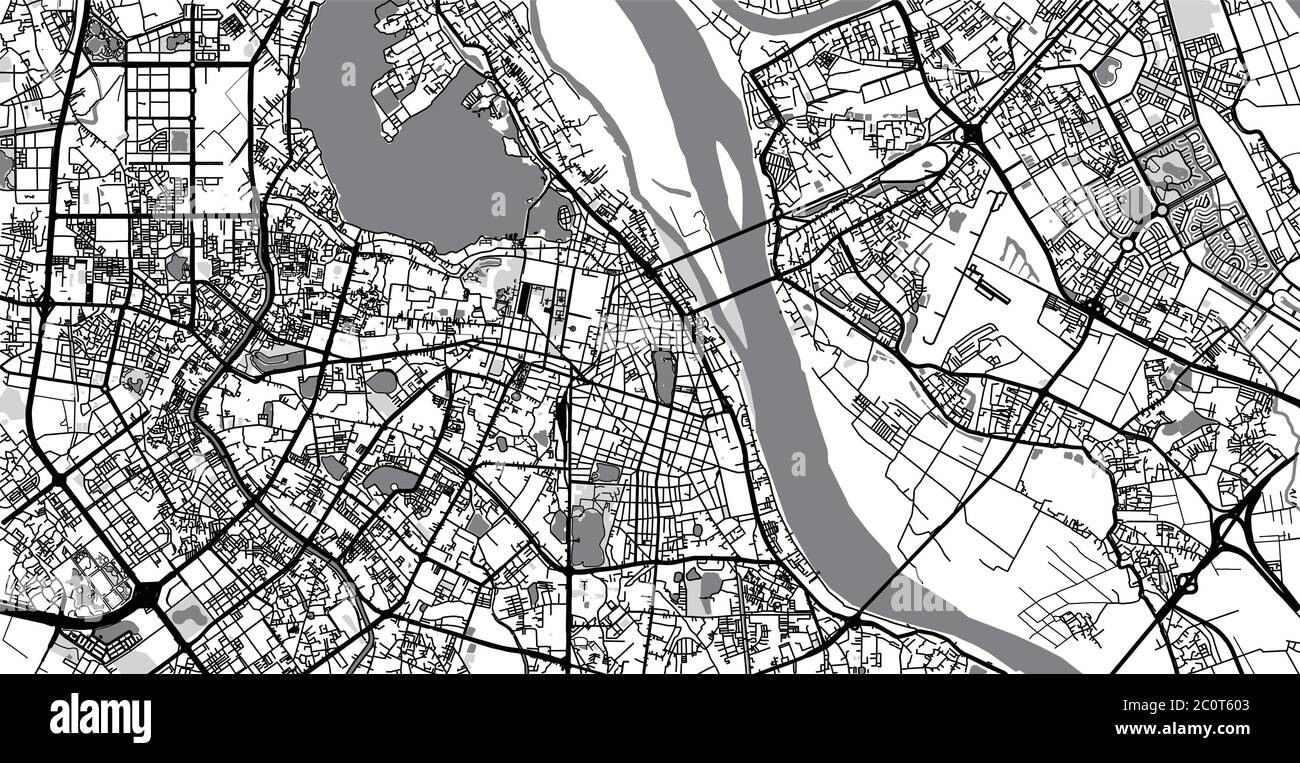 Urban vector city map of Hanoi, Vietnam Stock Vector Image & Art - Alamy
