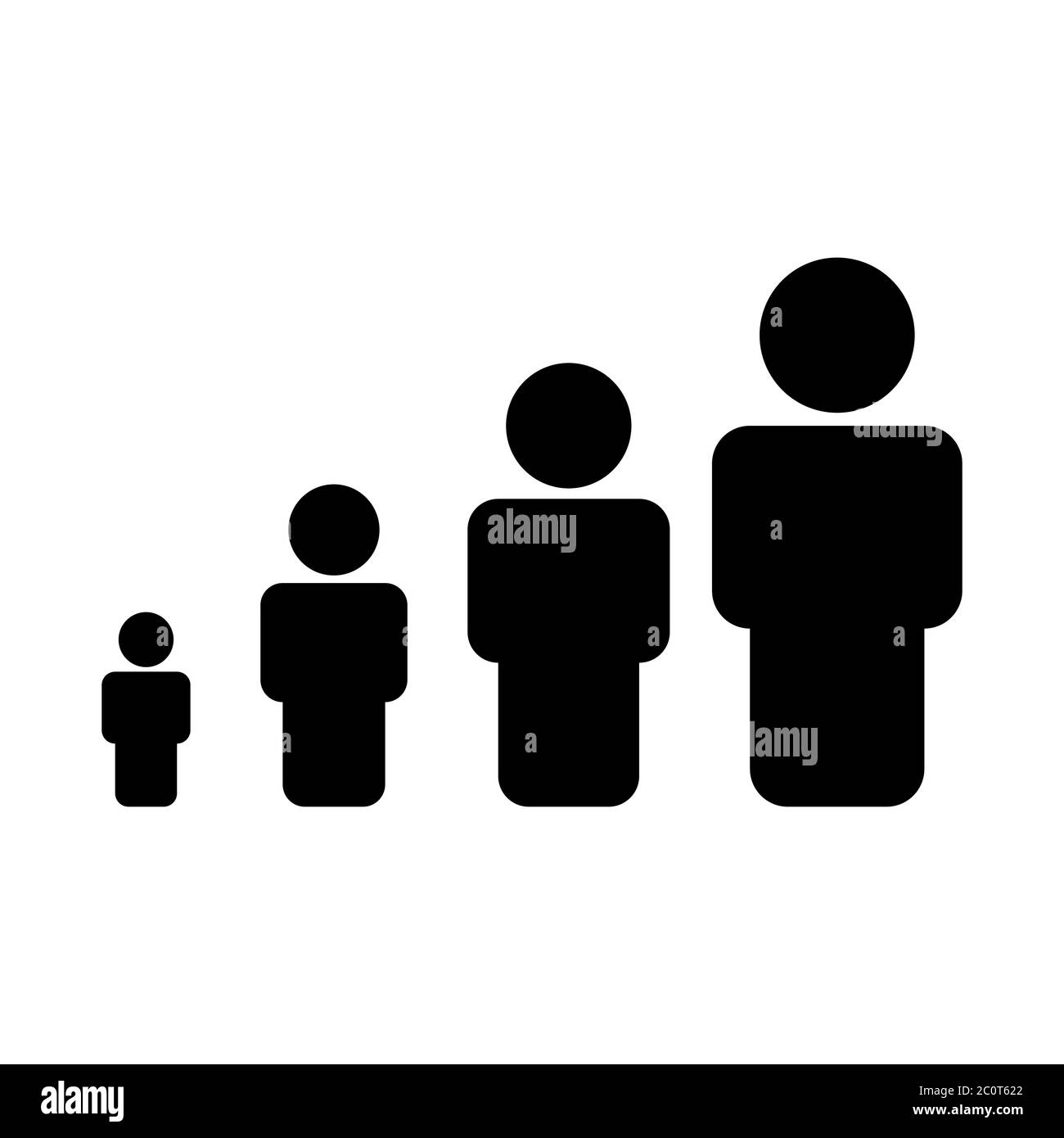 Icon of children to old age, aging, people Stock Vector Image & Art - Alamy