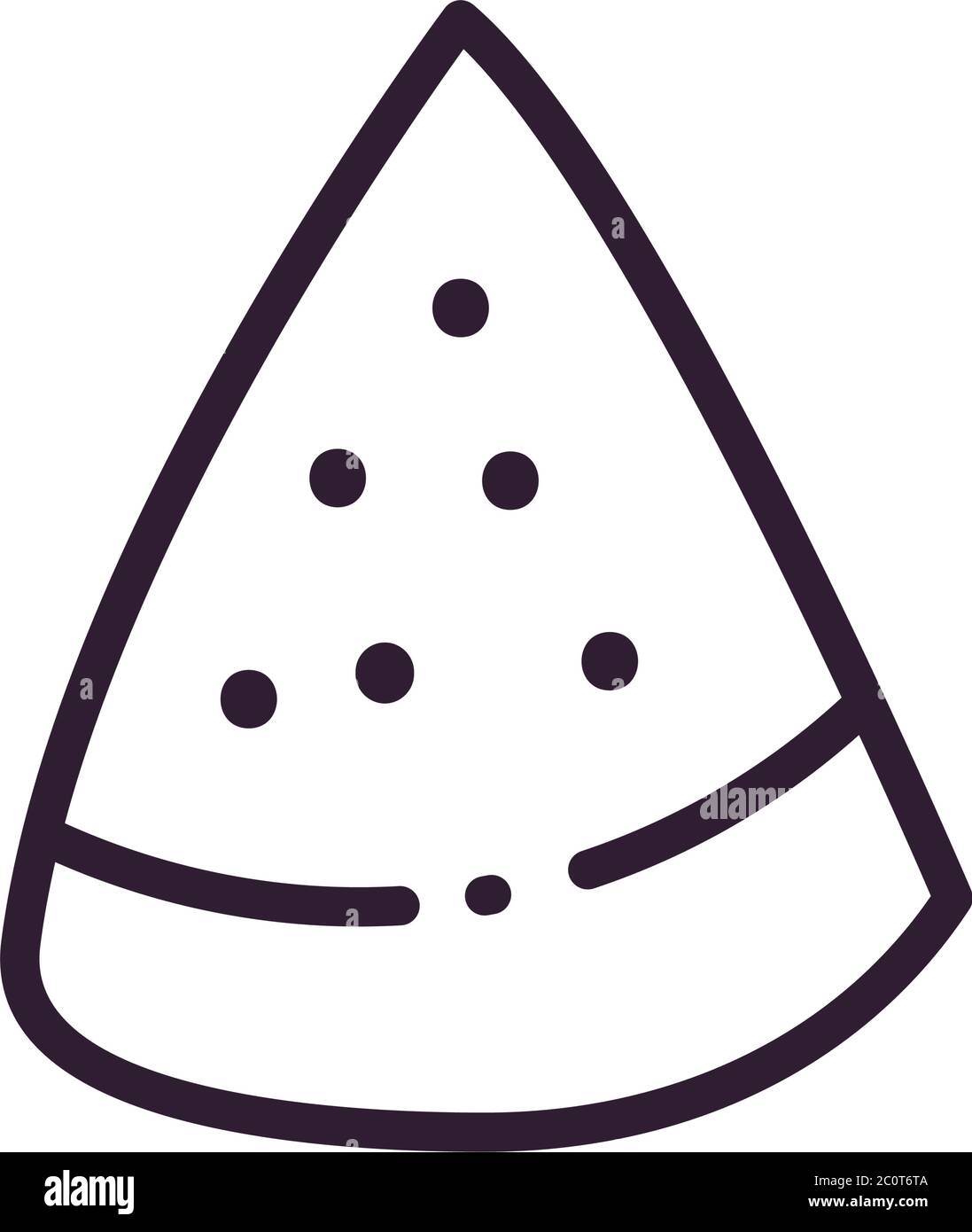 watermelon line style icon design, Fruit healthy organic food sweet and ...