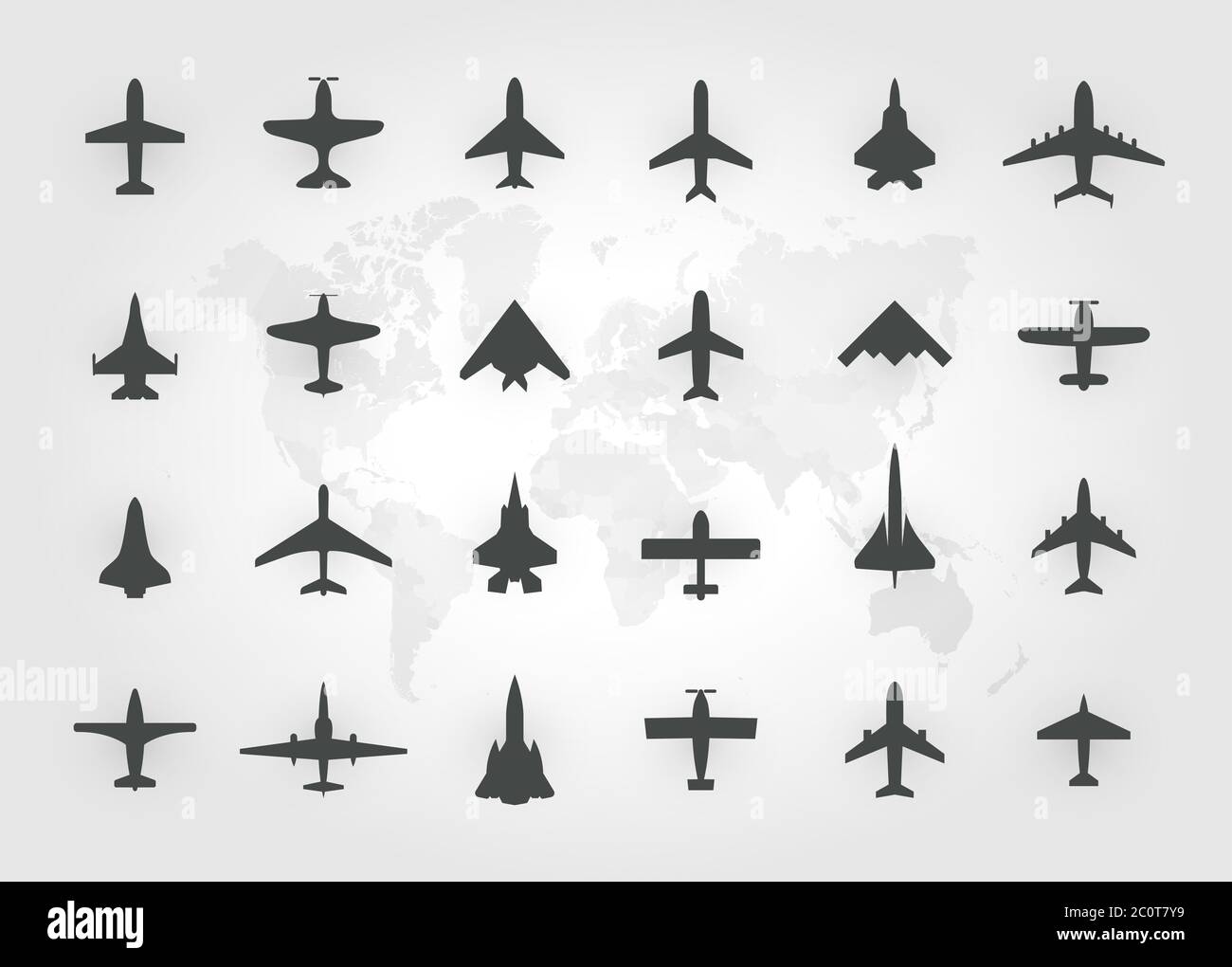 Aircraft Silhouettes Set