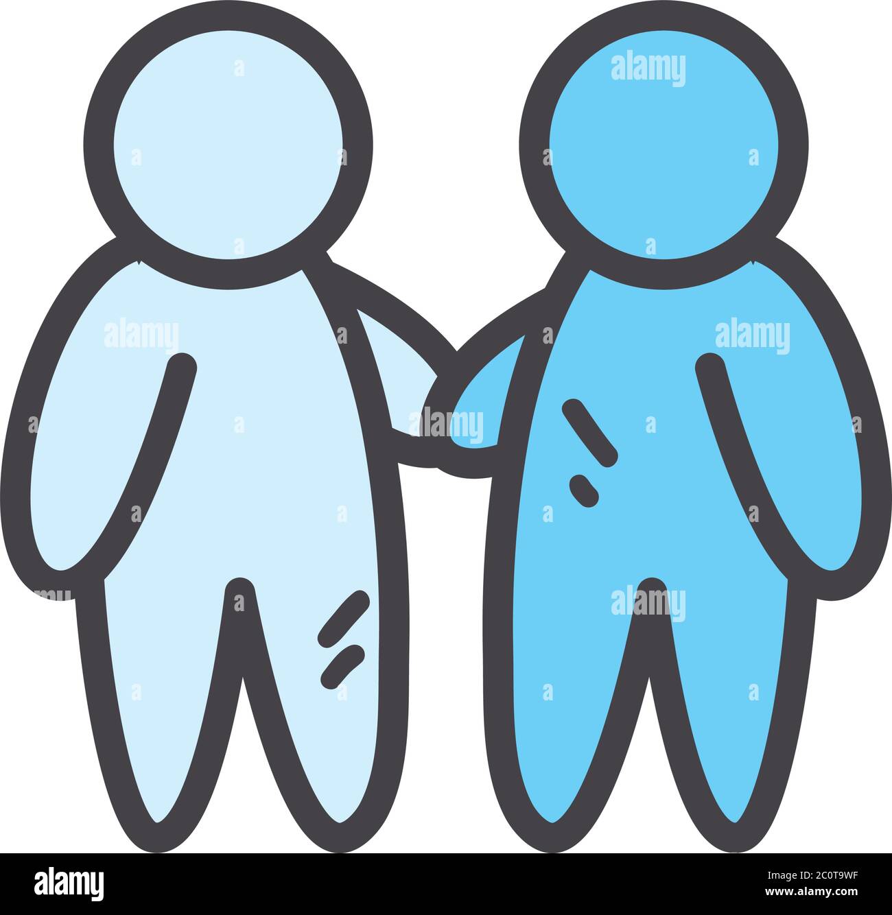Avatars persons friends line and fill style icon design of friendship ...