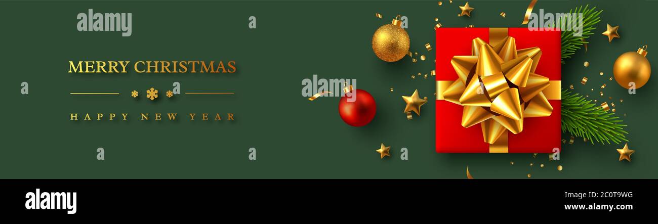 Christmas horizontal banner Stock Vector Image & Art - Alamy