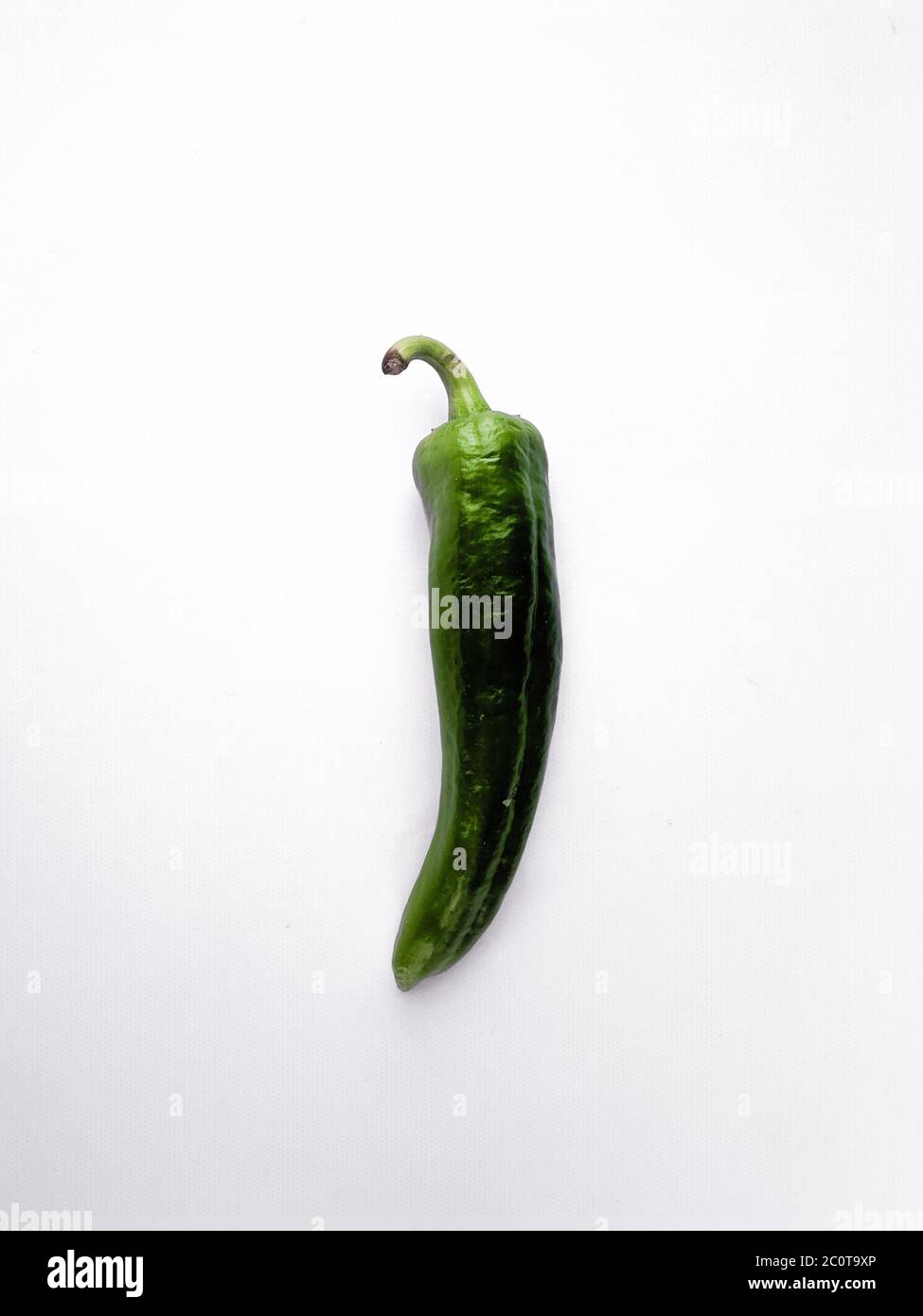 Green chilli isolated stock image Stock Photo - Alamy