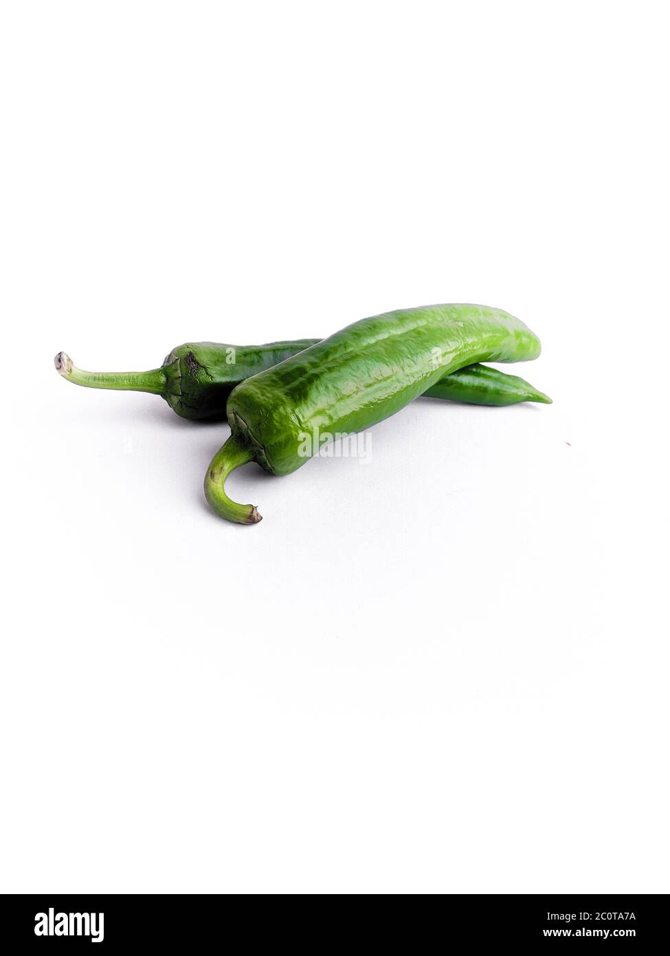 Green chilli isolated stock image Stock Photo - Alamy