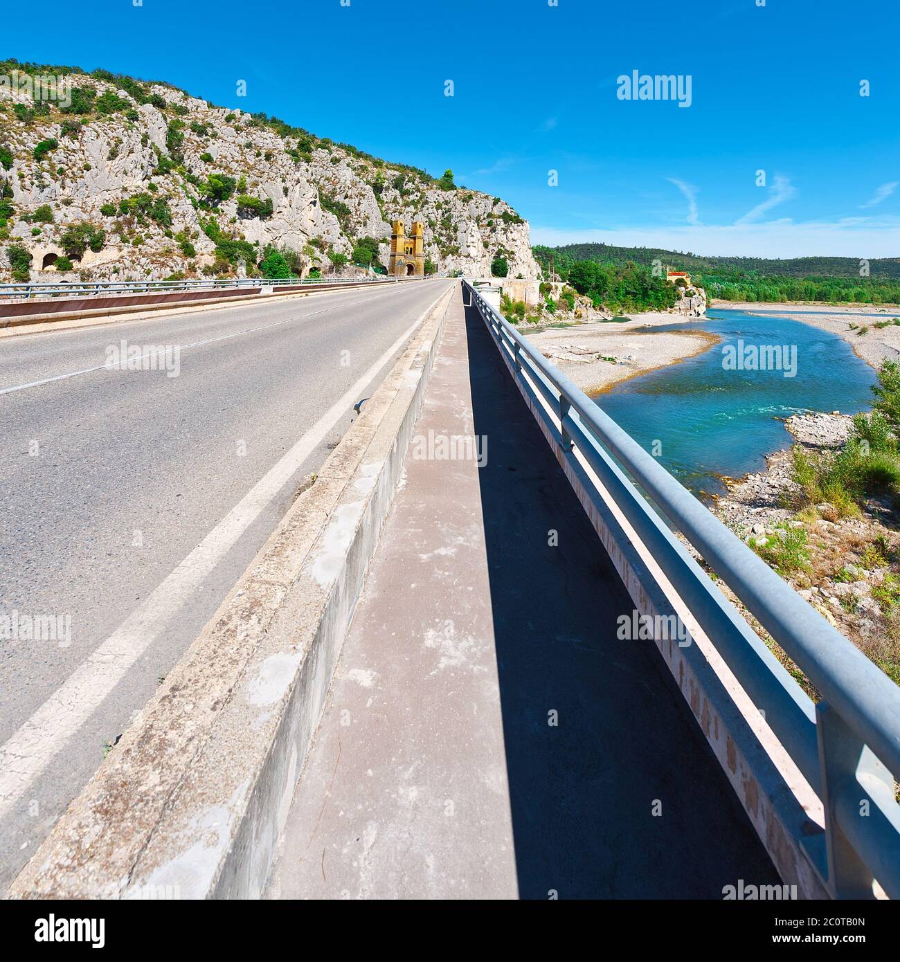 Sign danger railing bridge hi-res stock photography and images - Alamy