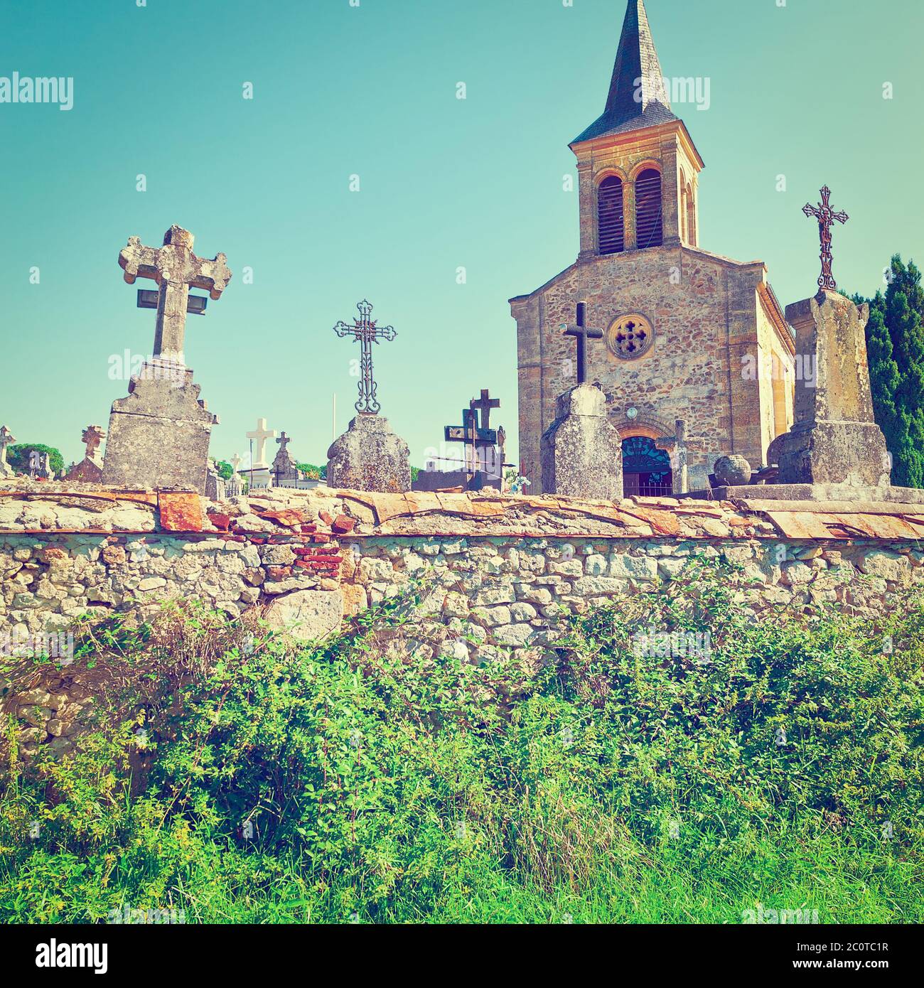 Church square grave crosses hi-res stock photography and images - Alamy