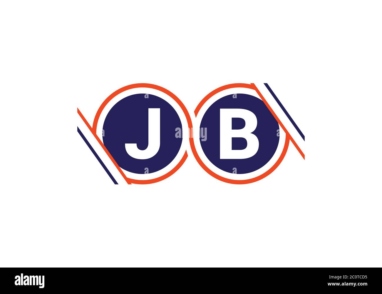 Initial Monogram Letter J B Logo Design Vector Template. JB Letter Logo ...