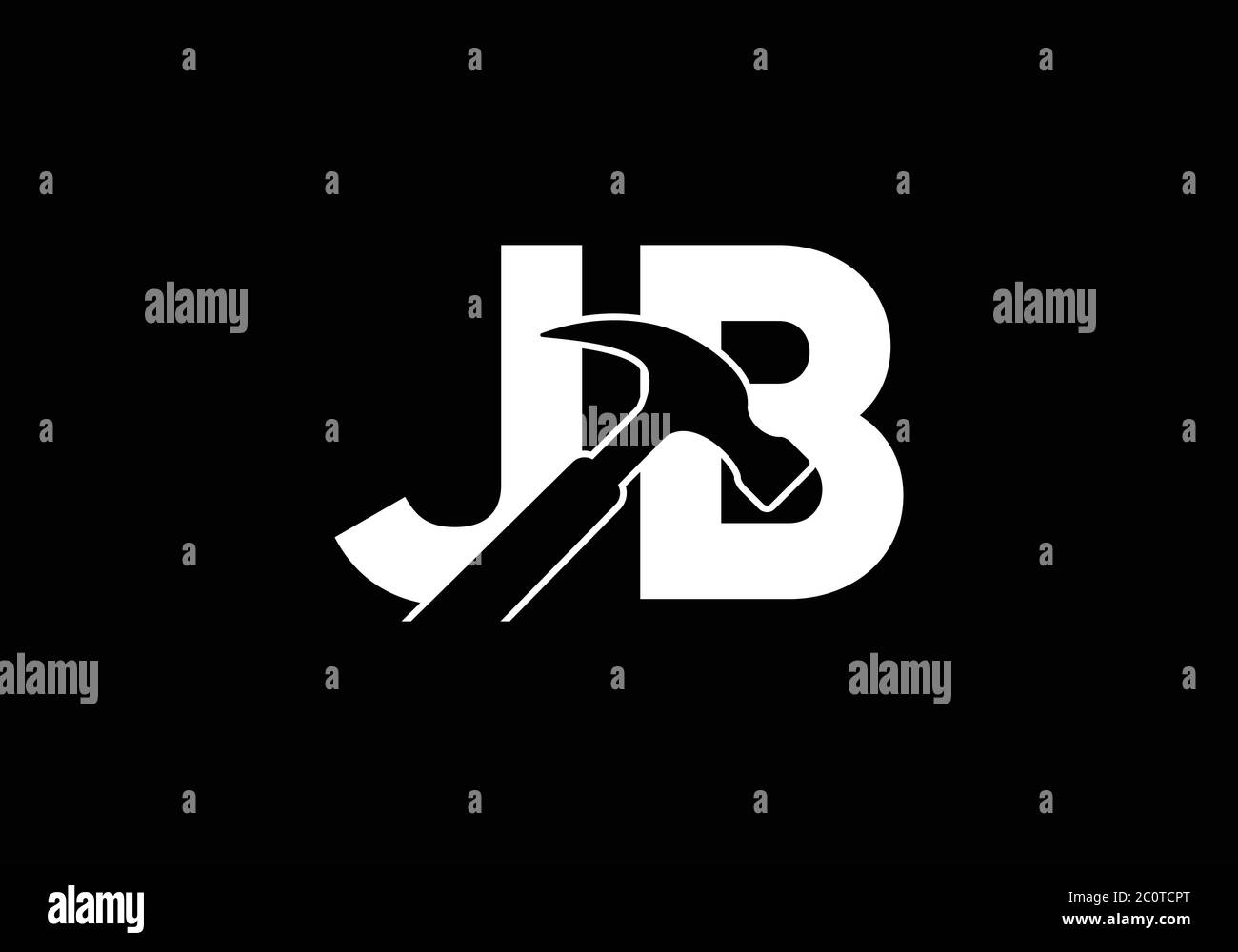 Initial Monogram Letter J B Logo Design Vector Template. JB Letter Logo ...