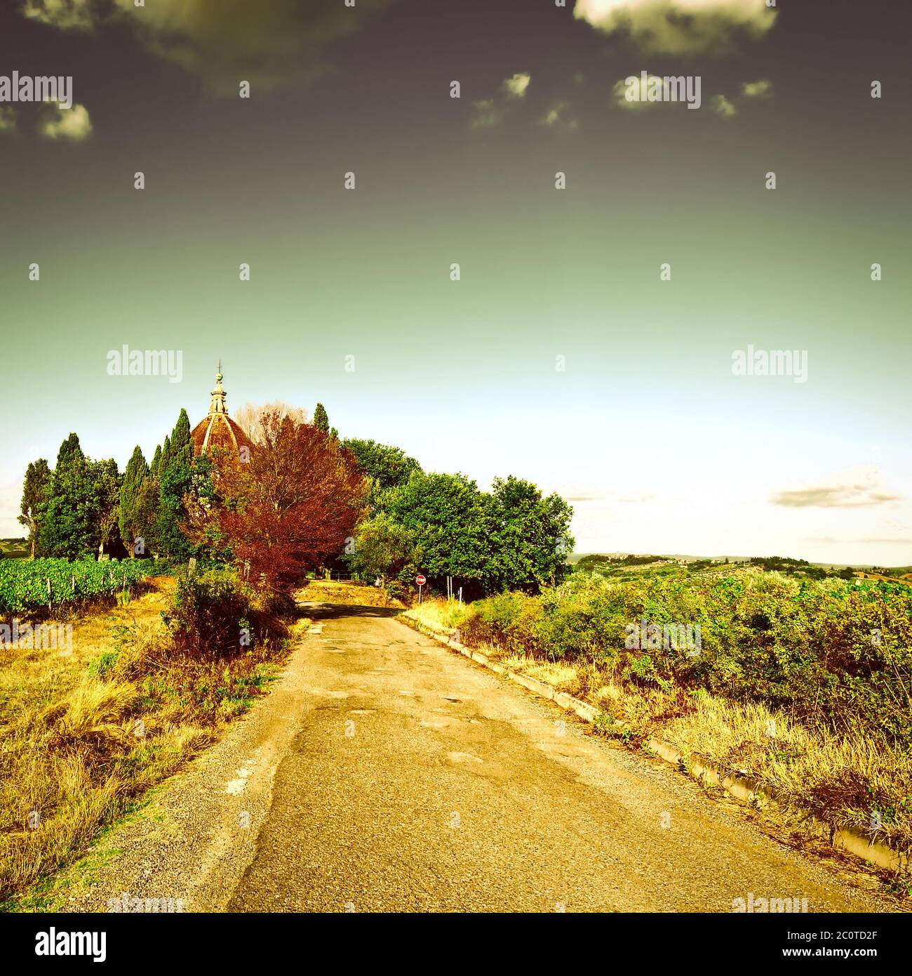 Temple in Tuscany Stock Photo - Alamy