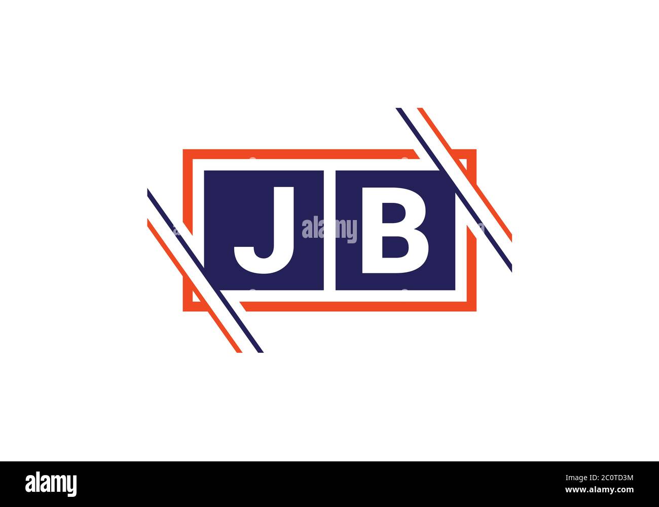 Initial Monogram Letter J B Logo Design Vector Template. JB Letter Logo ...