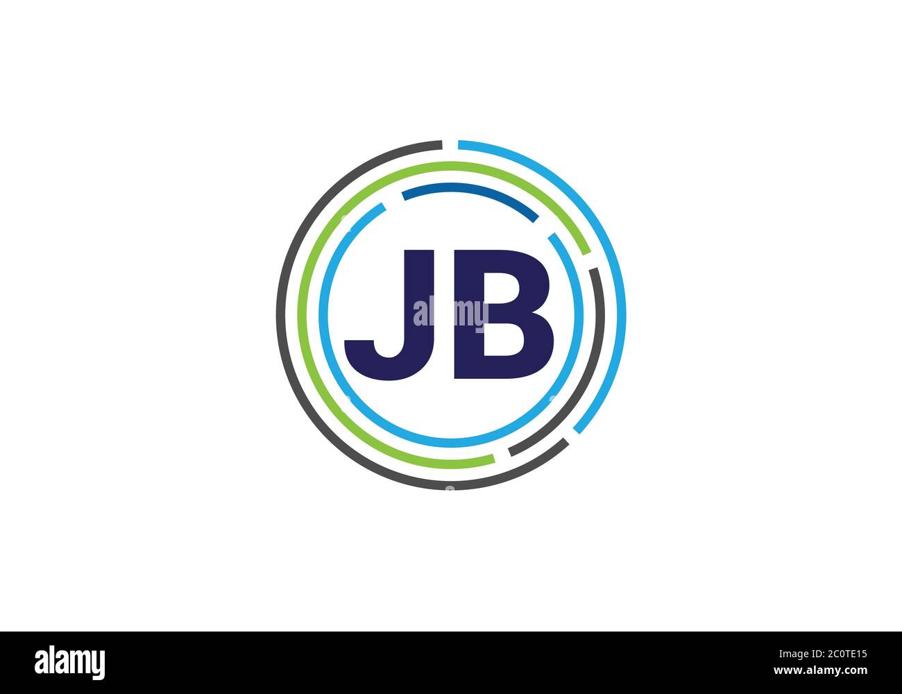 Initial Monogram Letter J B Logo Design Vector Template. JB Letter Logo ...