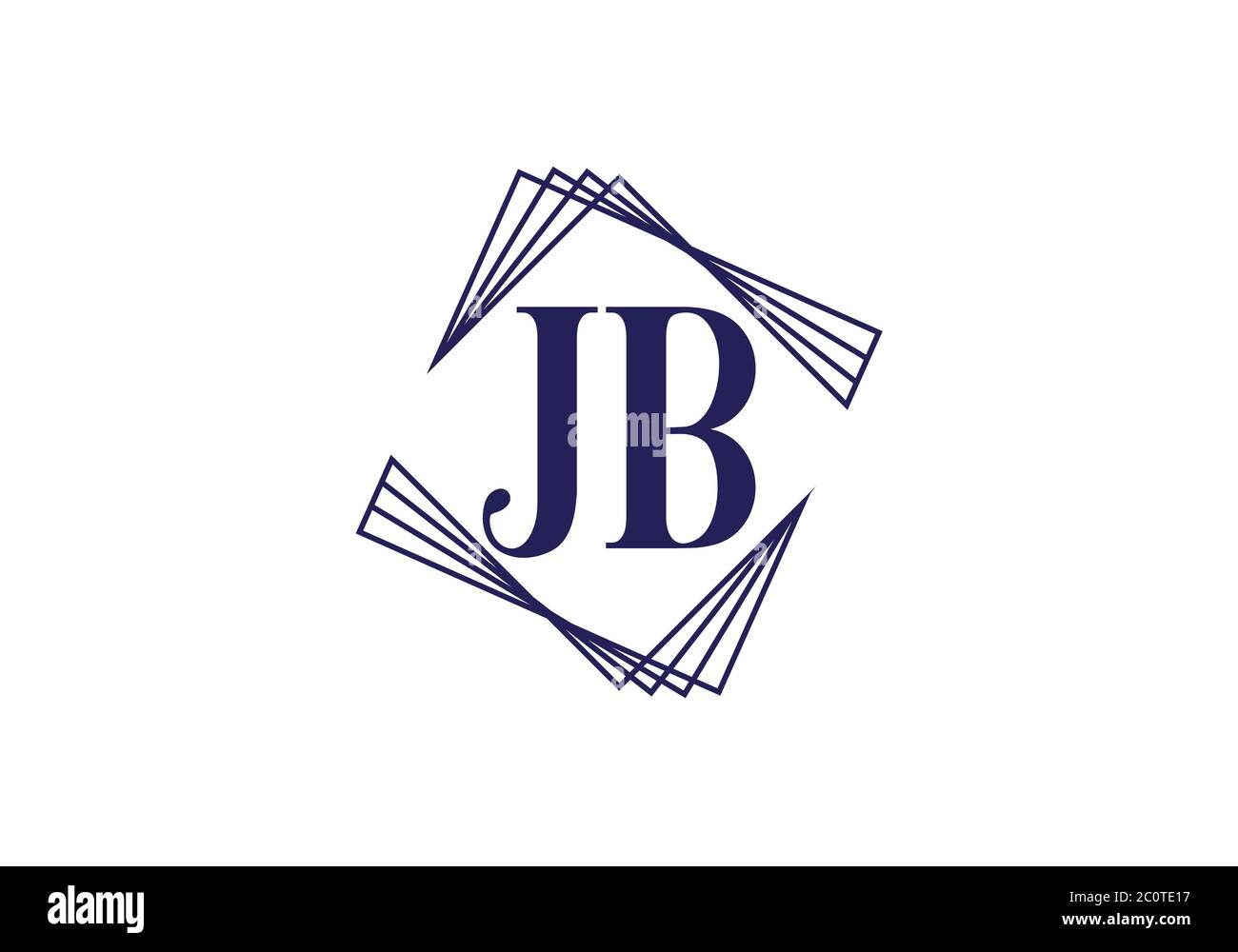 Initial Monogram Letter J B Logo Design Vector Template. JB Letter Logo ...