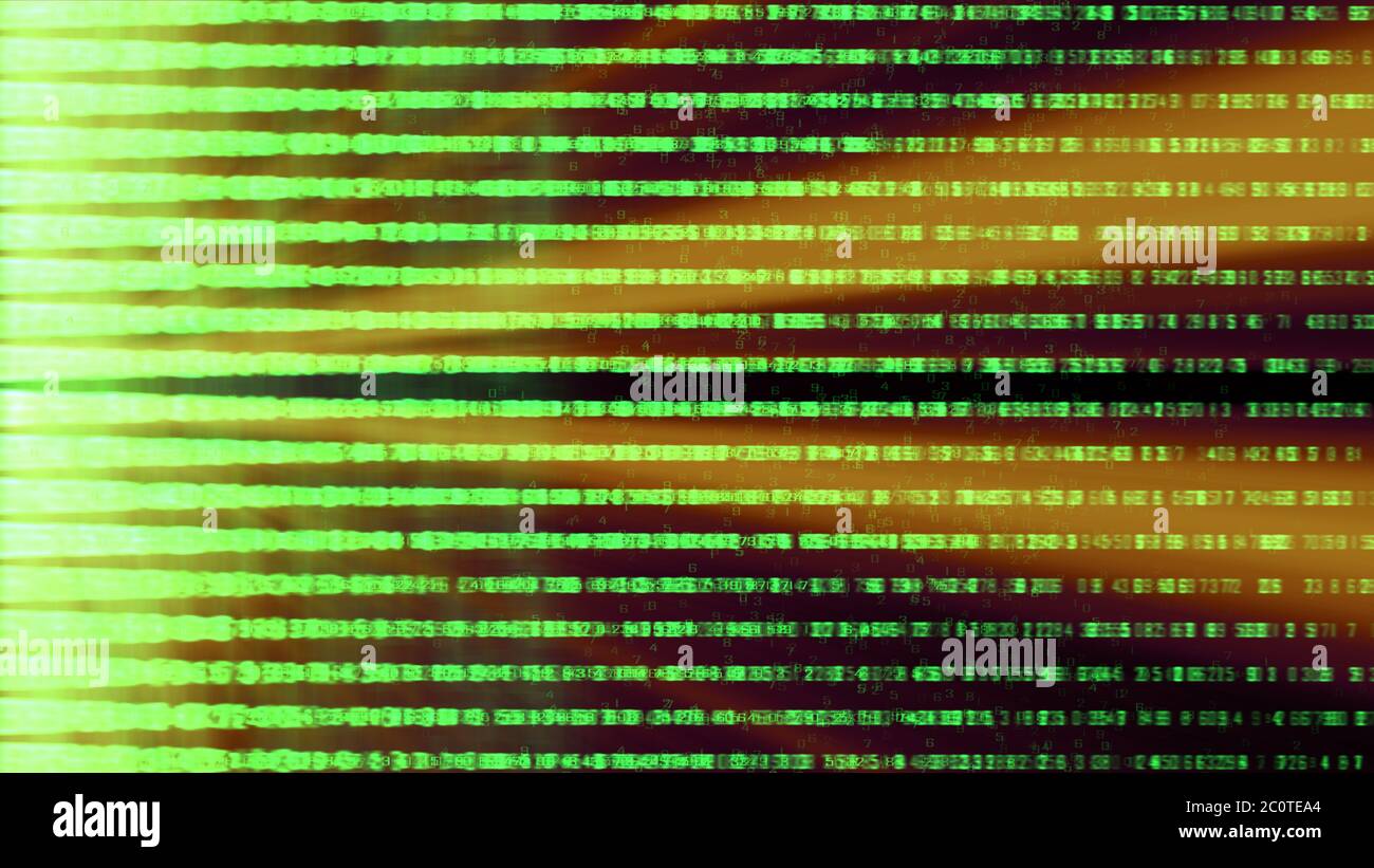 Abstract background, digital data, green matrix effect Stock Photo - Alamy