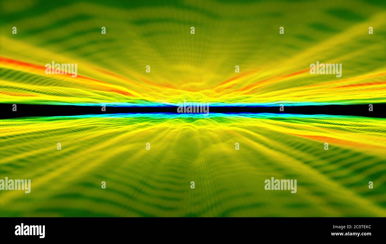 3d abstract horizon in space, background particle Stock Photo - Alamy