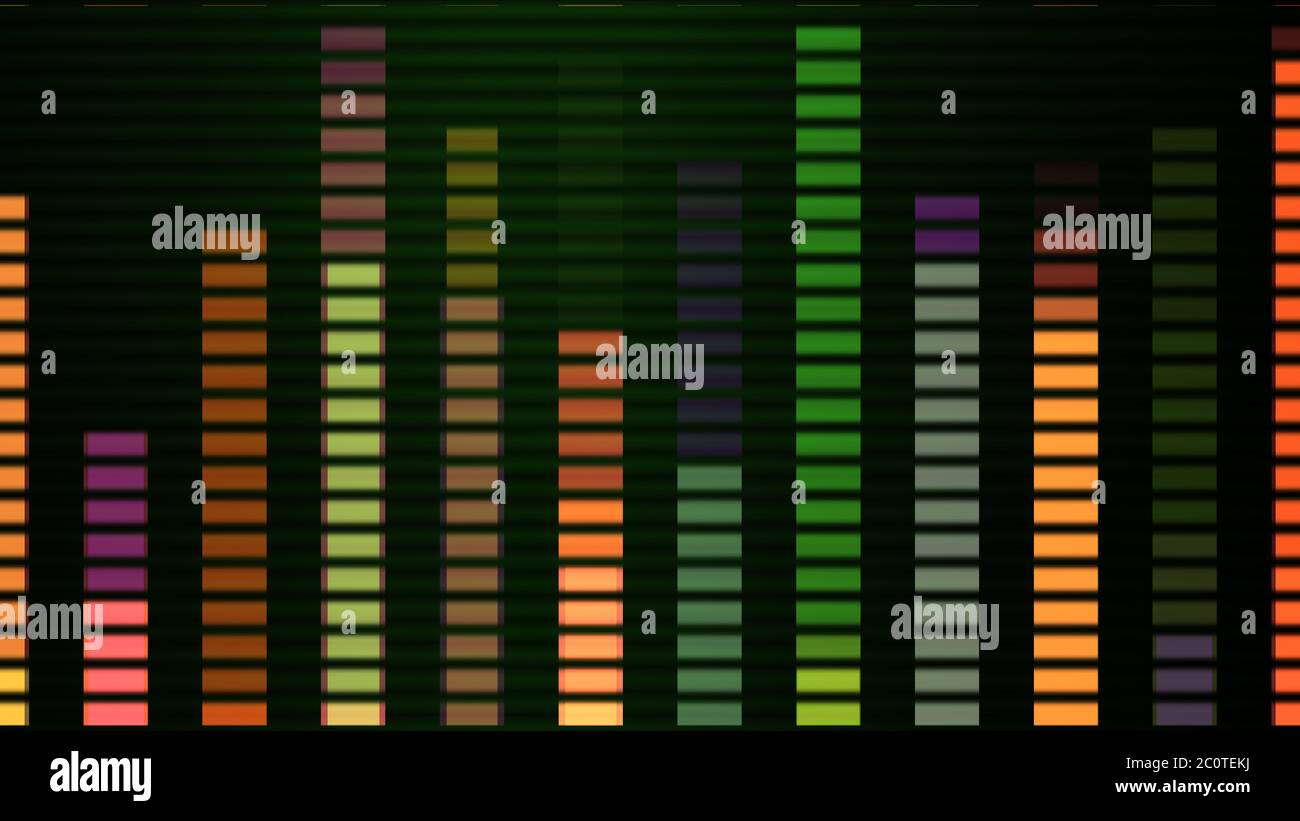 levels vu audio led level meter color Stock Photo - Alamy