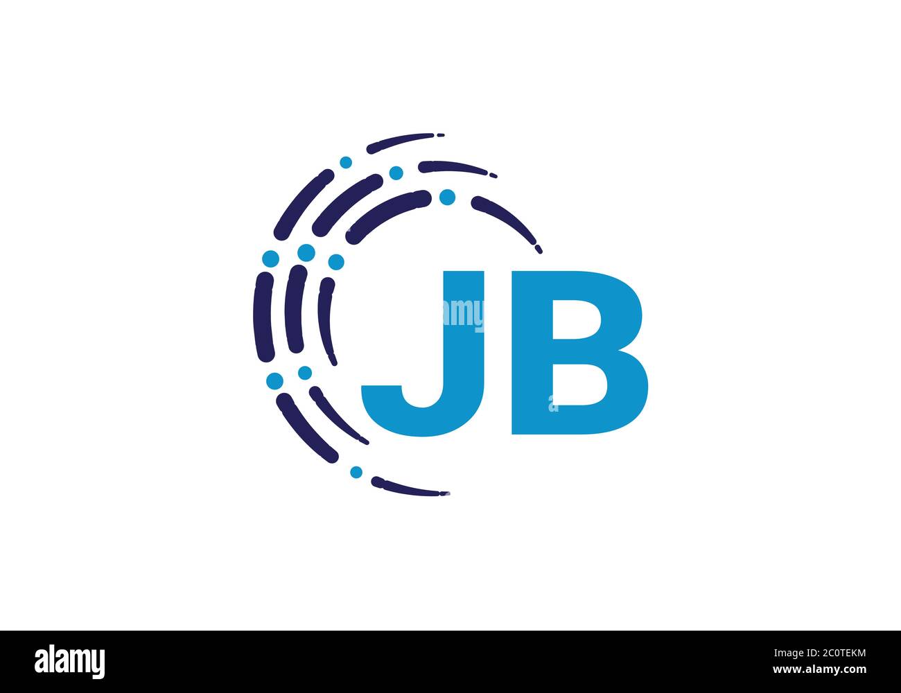 Initial Monogram Letter J B Logo Design Vector Template. JB Letter Logo ...