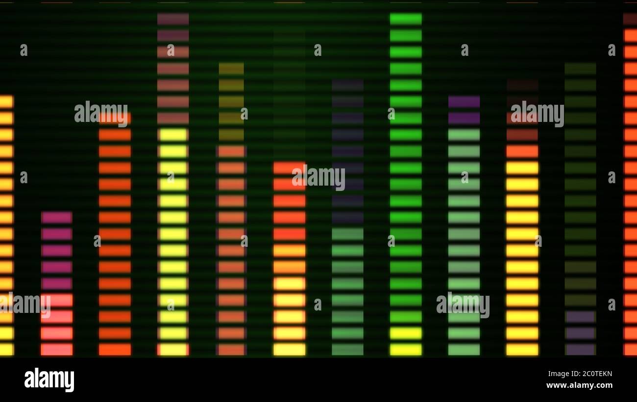 levels vu audio led level meter color Stock Photo - Alamy