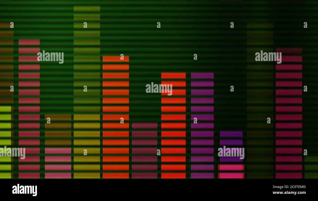 levels vu audio led level meter color Stock Photo - Alamy