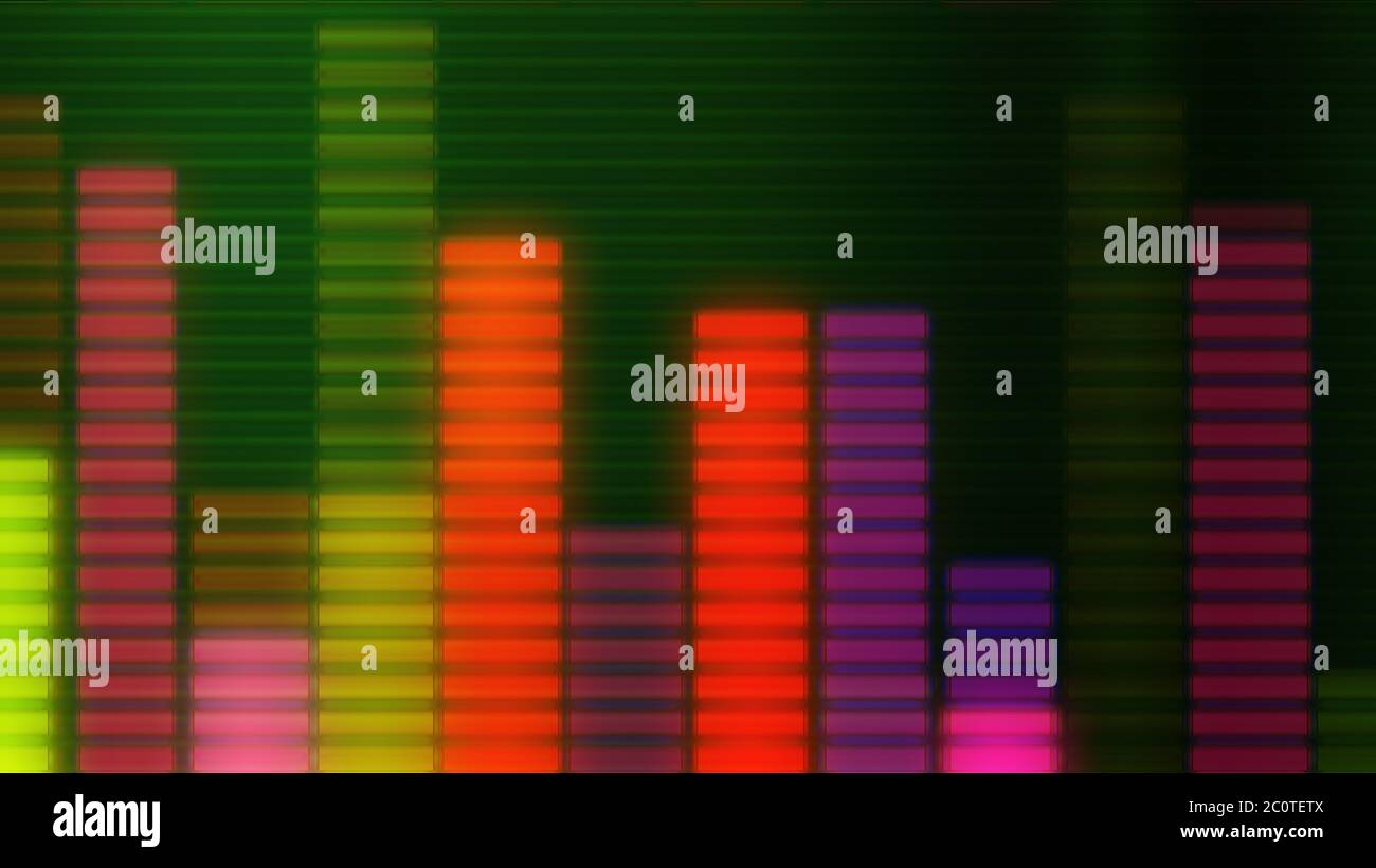 levels vu audio led level meter color Stock Photo - Alamy