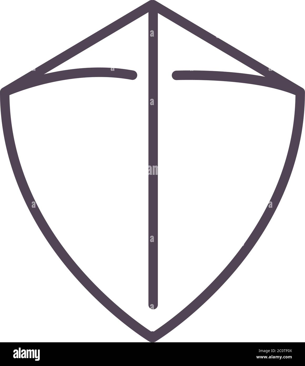 Shield line style icon design, Label tag banner product and protection ...