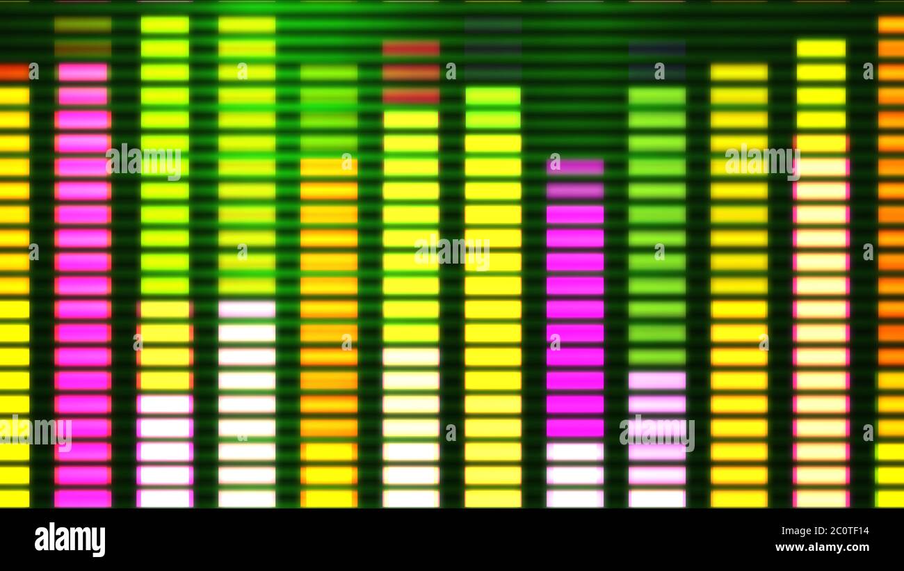 levels vu audio led level meter color Stock Photo - Alamy