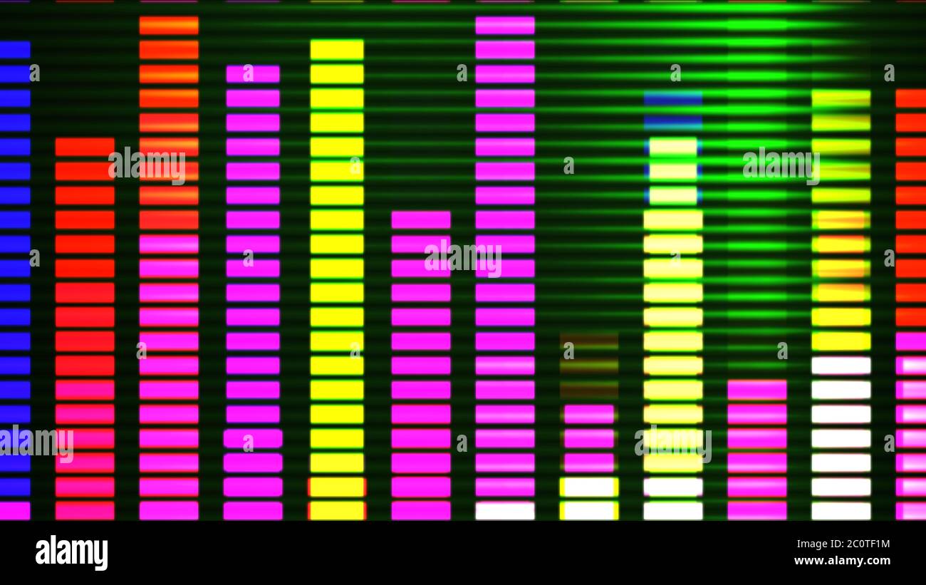 levels vu audio led level meter color Stock Photo - Alamy