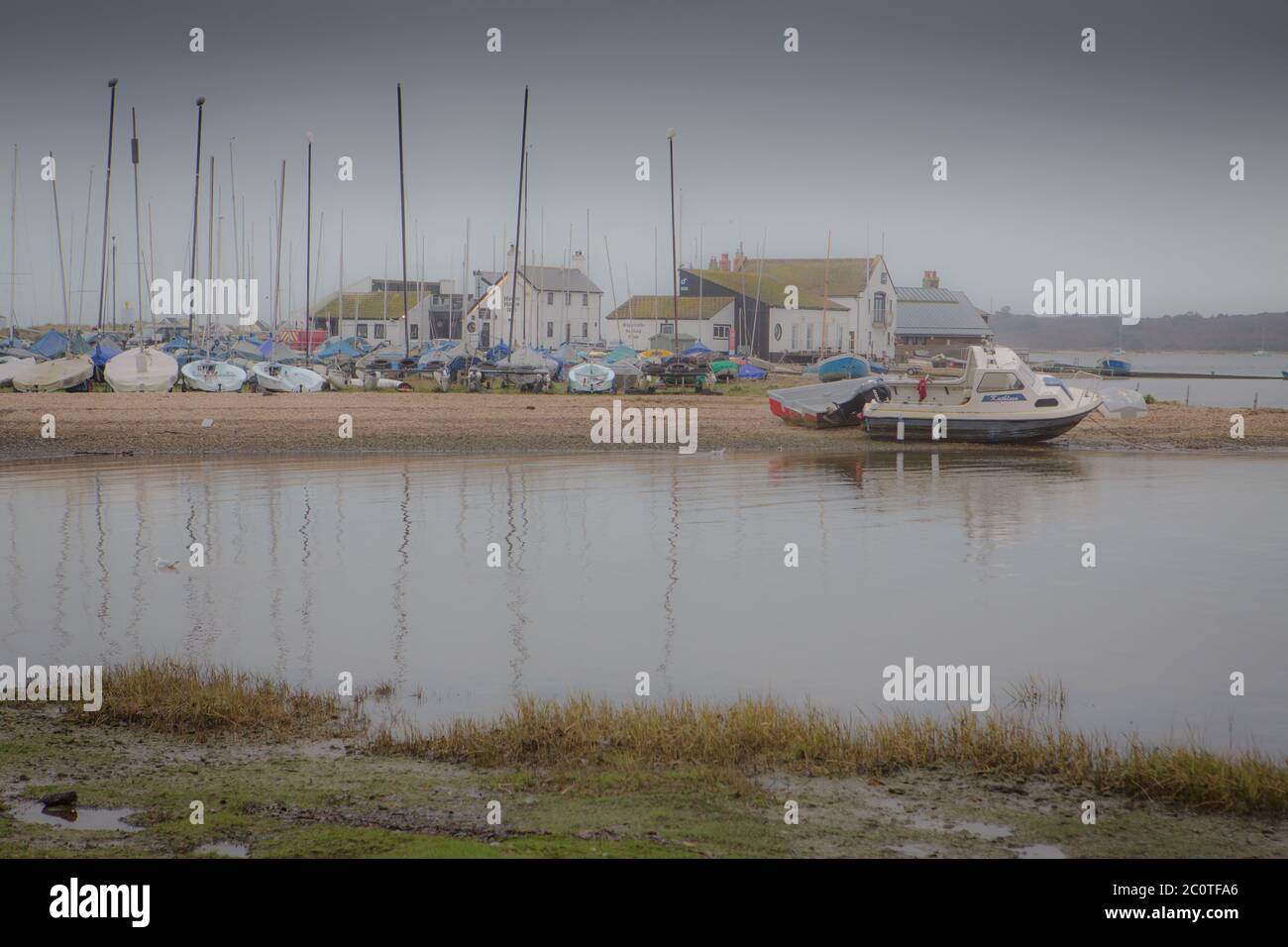 Boats at Mudeford Quay Stock Photo - Alamy