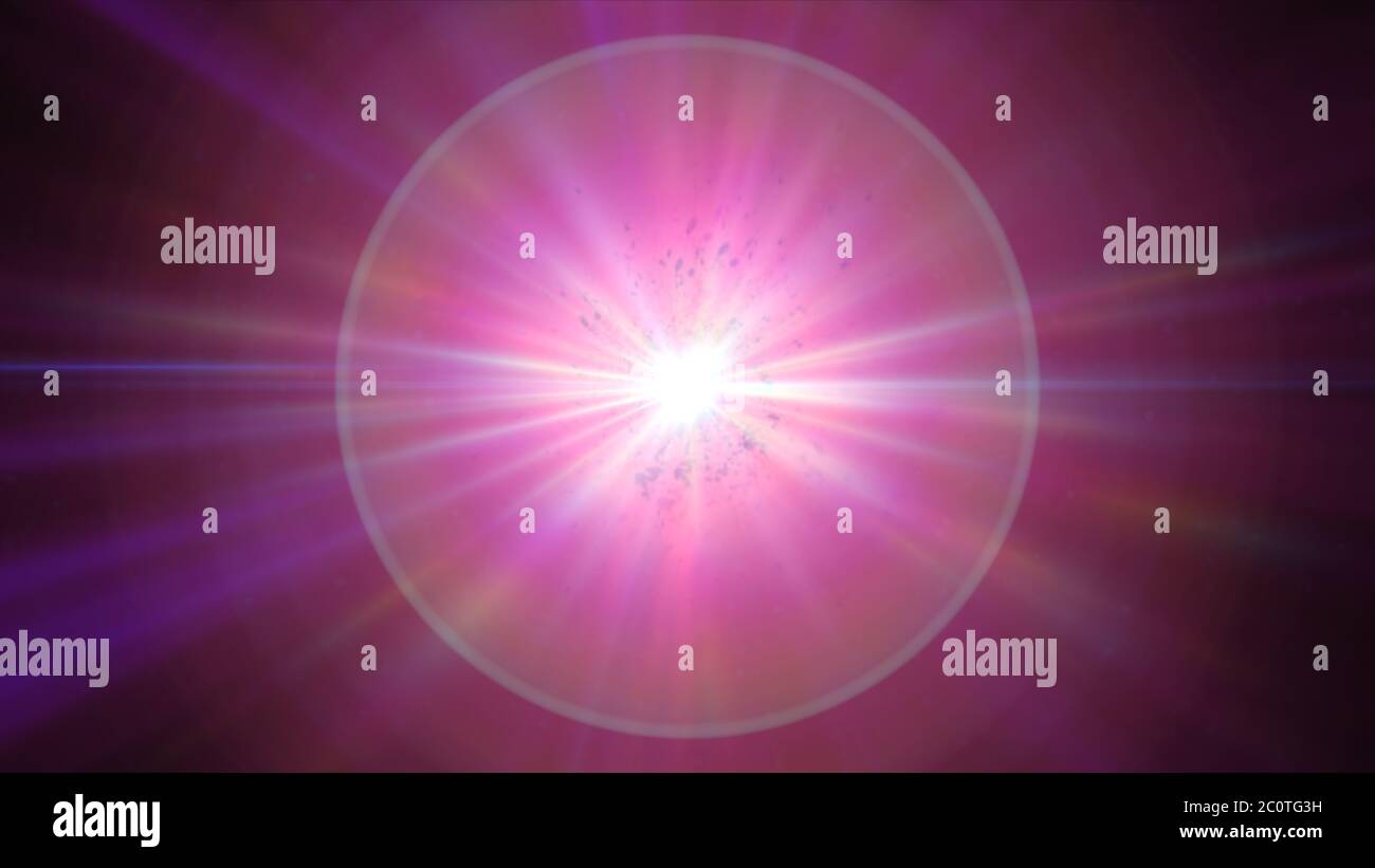 pulse star ray light color in space Stock Photo - Alamy