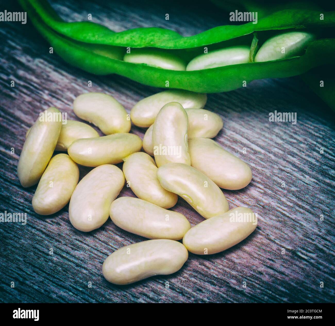 pod of beans Stock Photo - Alamy