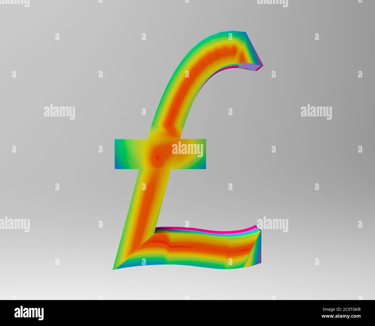 Pound sterling symbol sign isolated GBP symbol 3d render Stock Photo ...