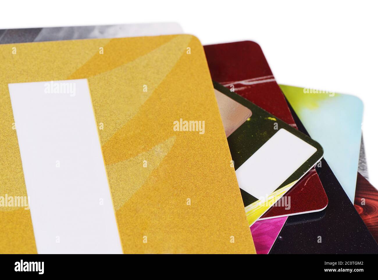 Plastic card isolated on white background Stock Photo - Alamy