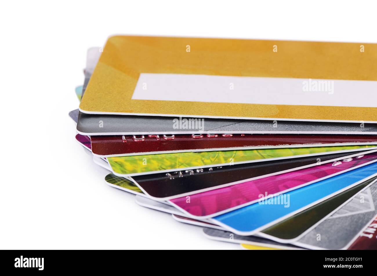 Plastic card isolated on white background Stock Photo - Alamy