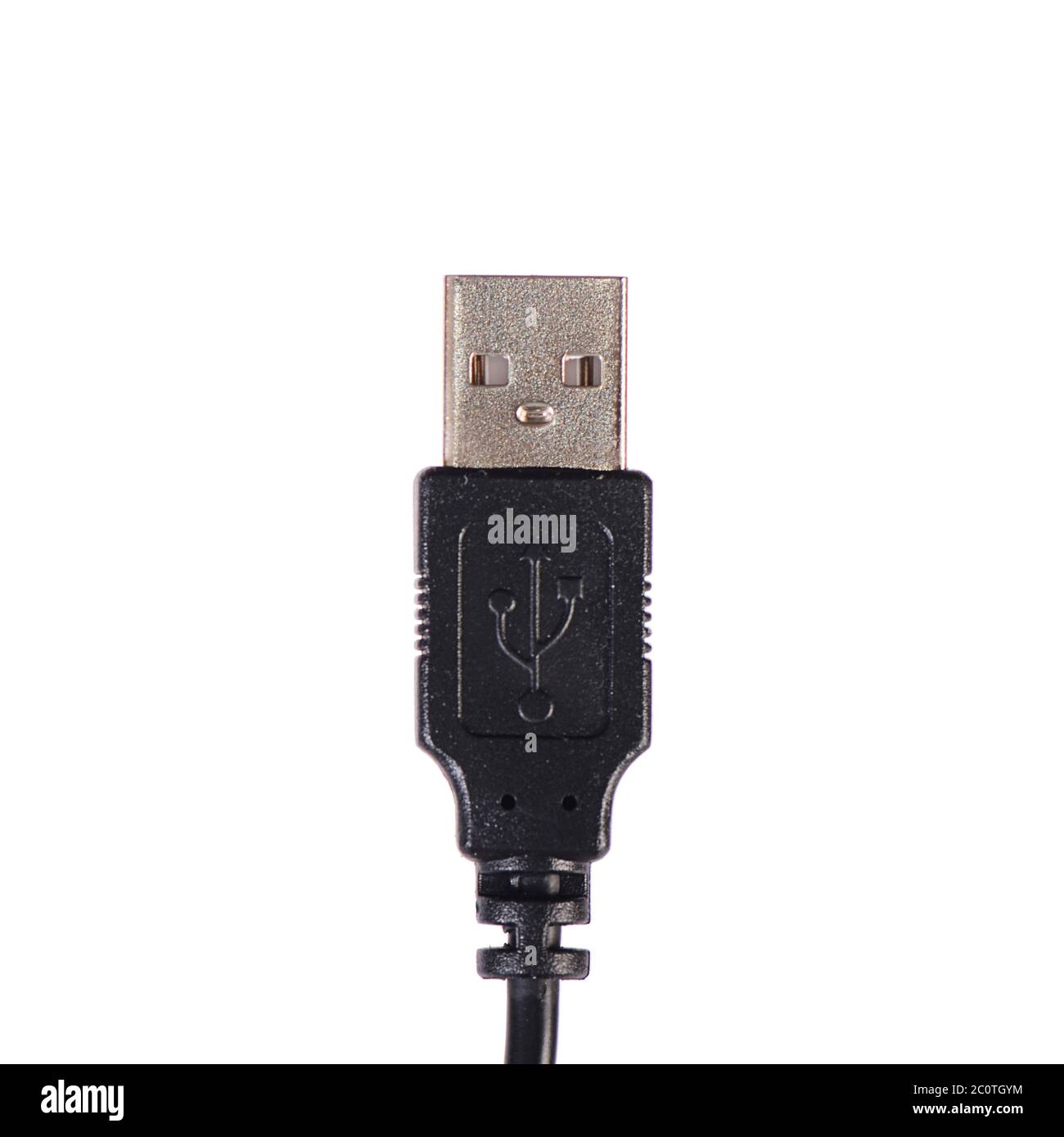 USB cable plug isolated on white Stock Photo - Alamy