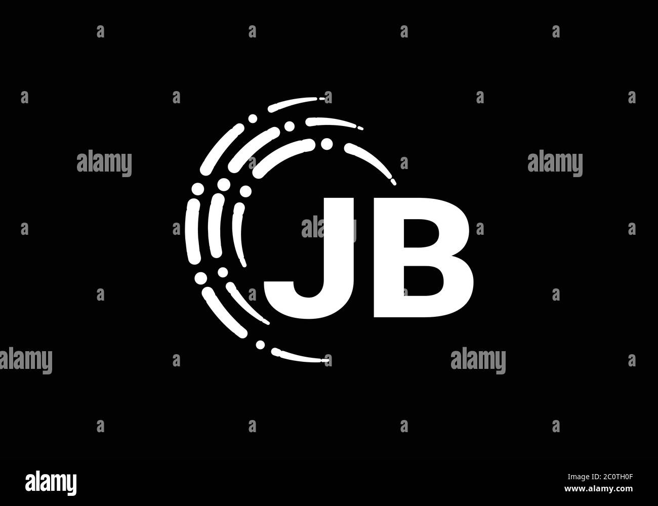 Initial Monogram Letter J B Logo Design Vector Template. JB Letter Logo ...