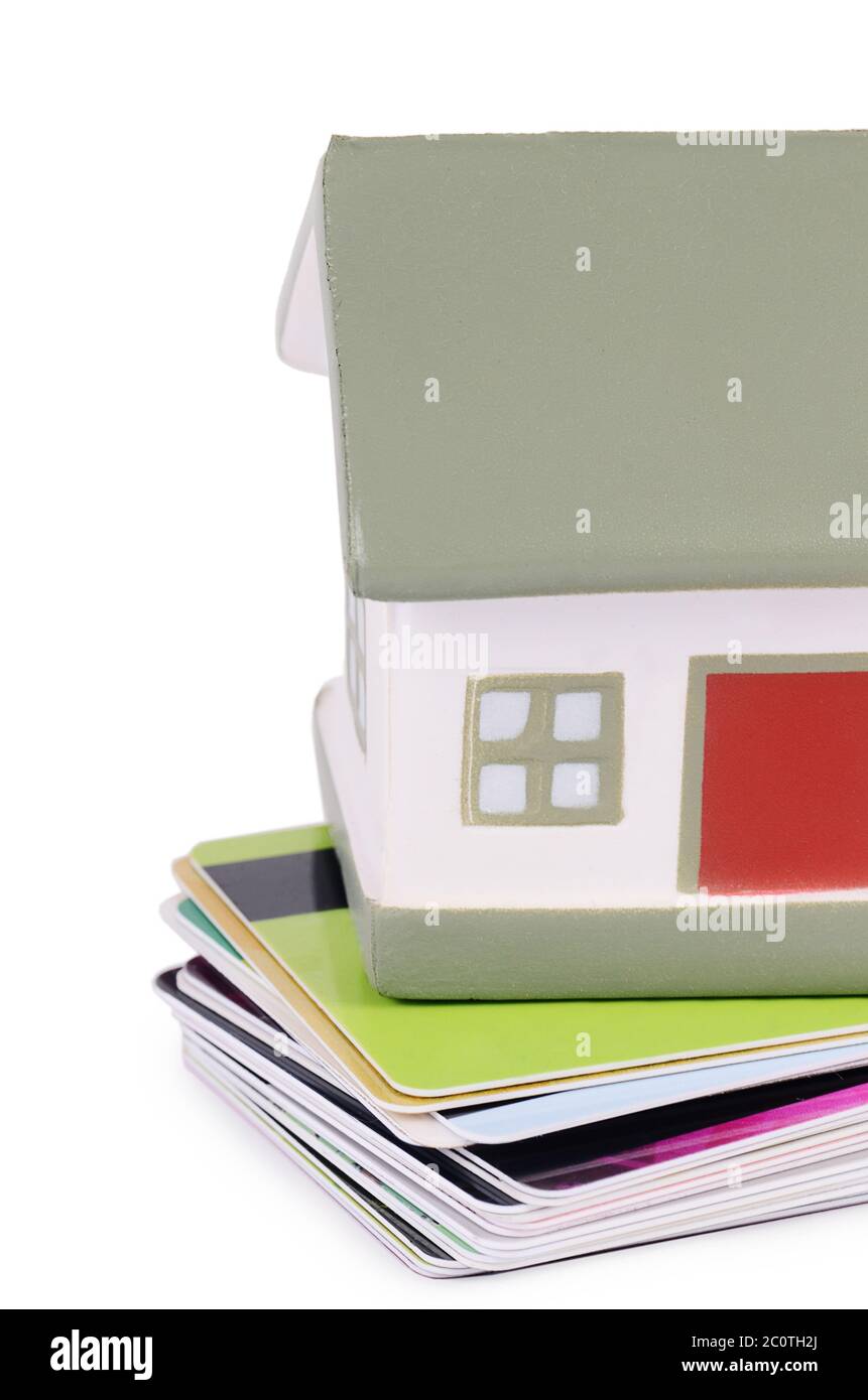 Plastic card isolated on white background Stock Photo - Alamy