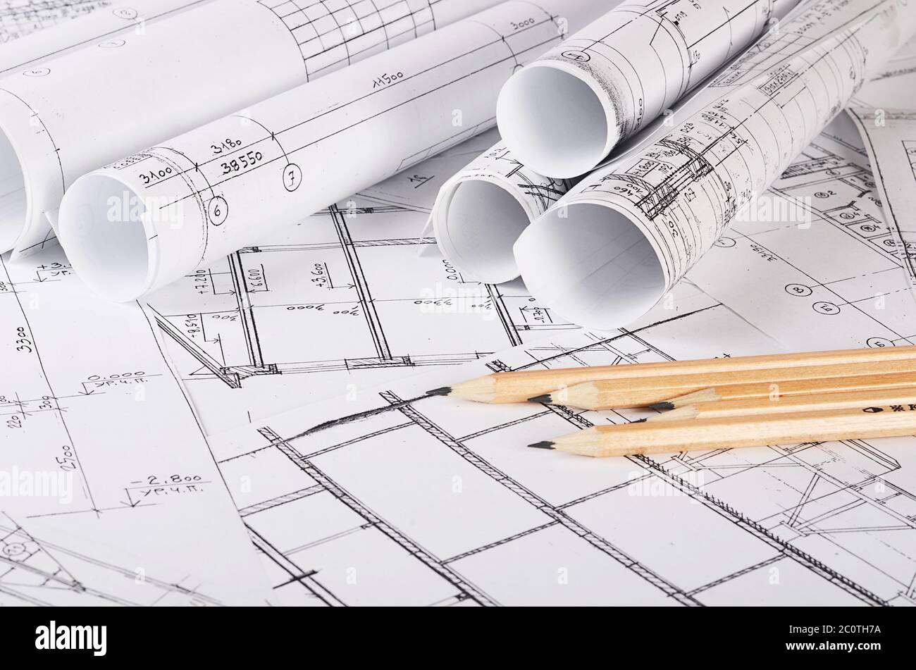 The projects of houses a background Stock Photo - Alamy