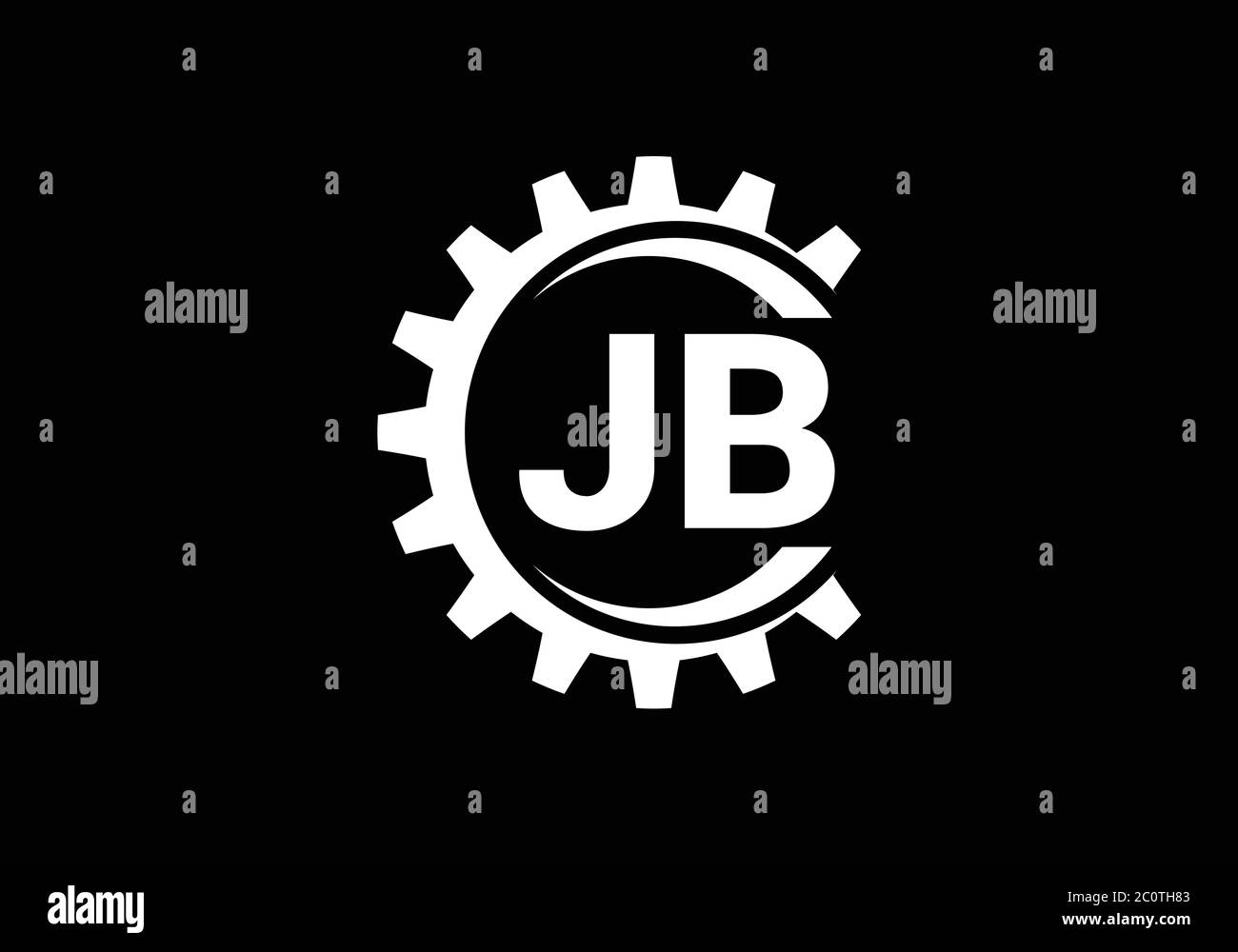 Initial Monogram Letter J B Logo Design Vector Template. JB Letter Logo ...