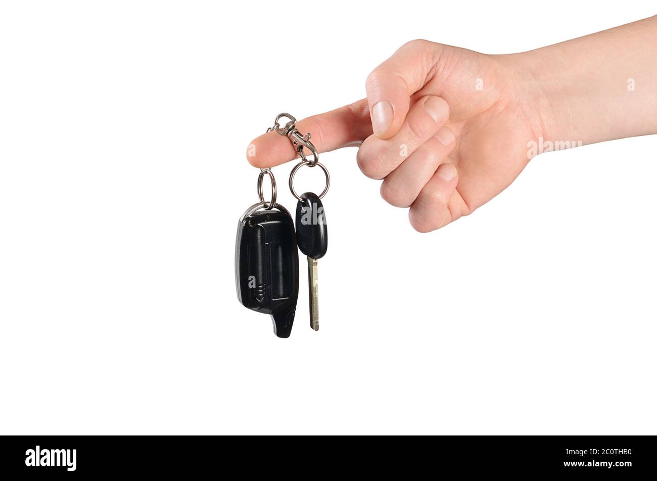 Hand holding keys Cut Out Stock Images & Pictures - Alamy