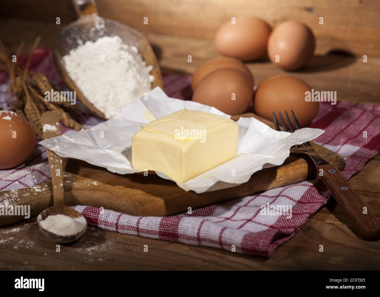 Ingredients for the preparation of bakery products Stock Photo - Alamy