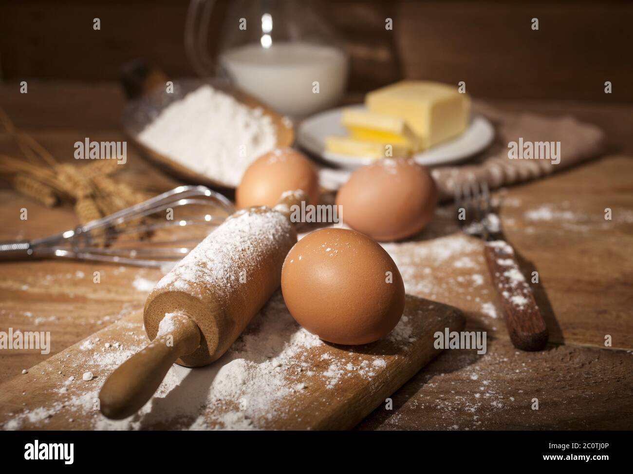 Ingredients for the preparation of bakery products Stock Photo - Alamy